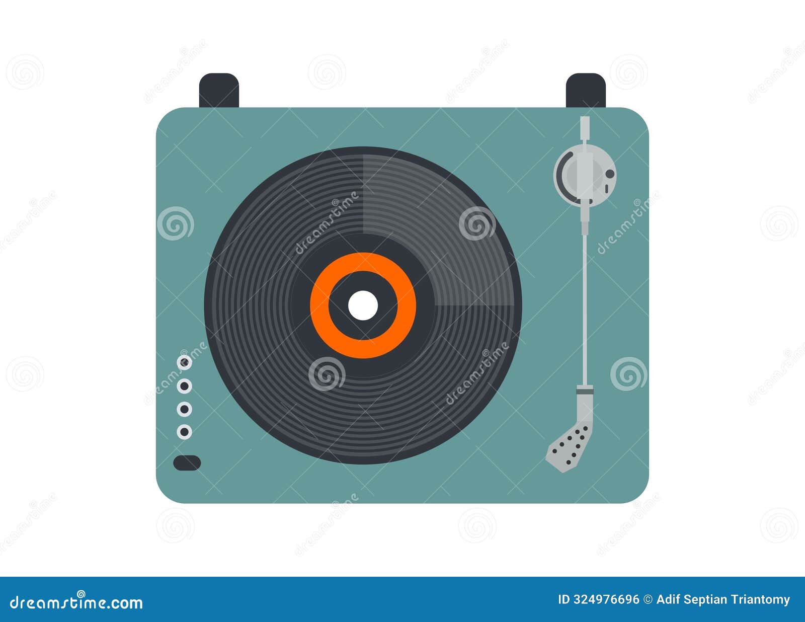 Vinyl Disc Player. Simple Flat Illustration. Stock Illustration ...