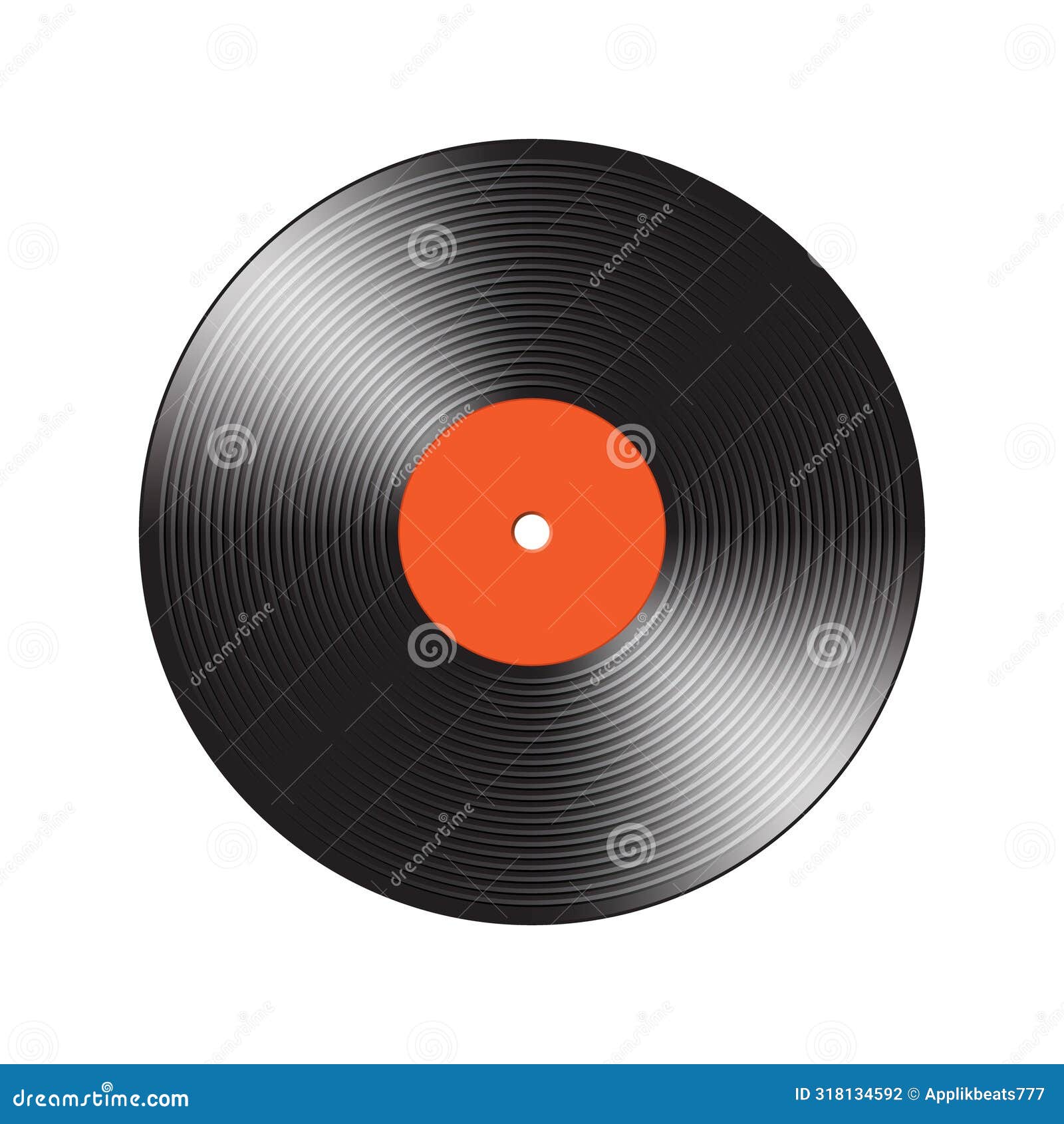 Vinyl Disc Template Isolated on White Background, Vector Illustration ...