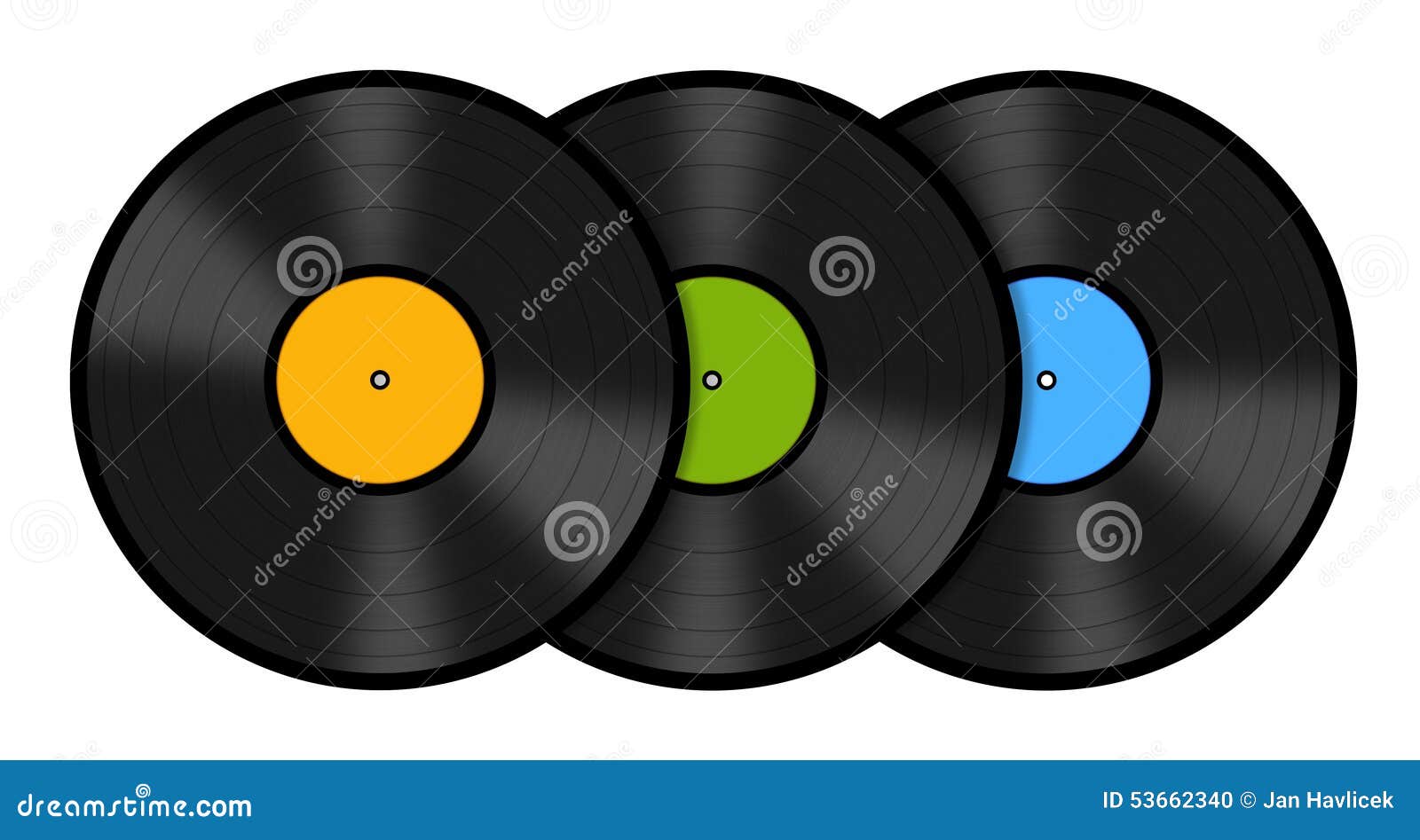 Vinyl discs stock illustration. Illustration of circle - 53662340