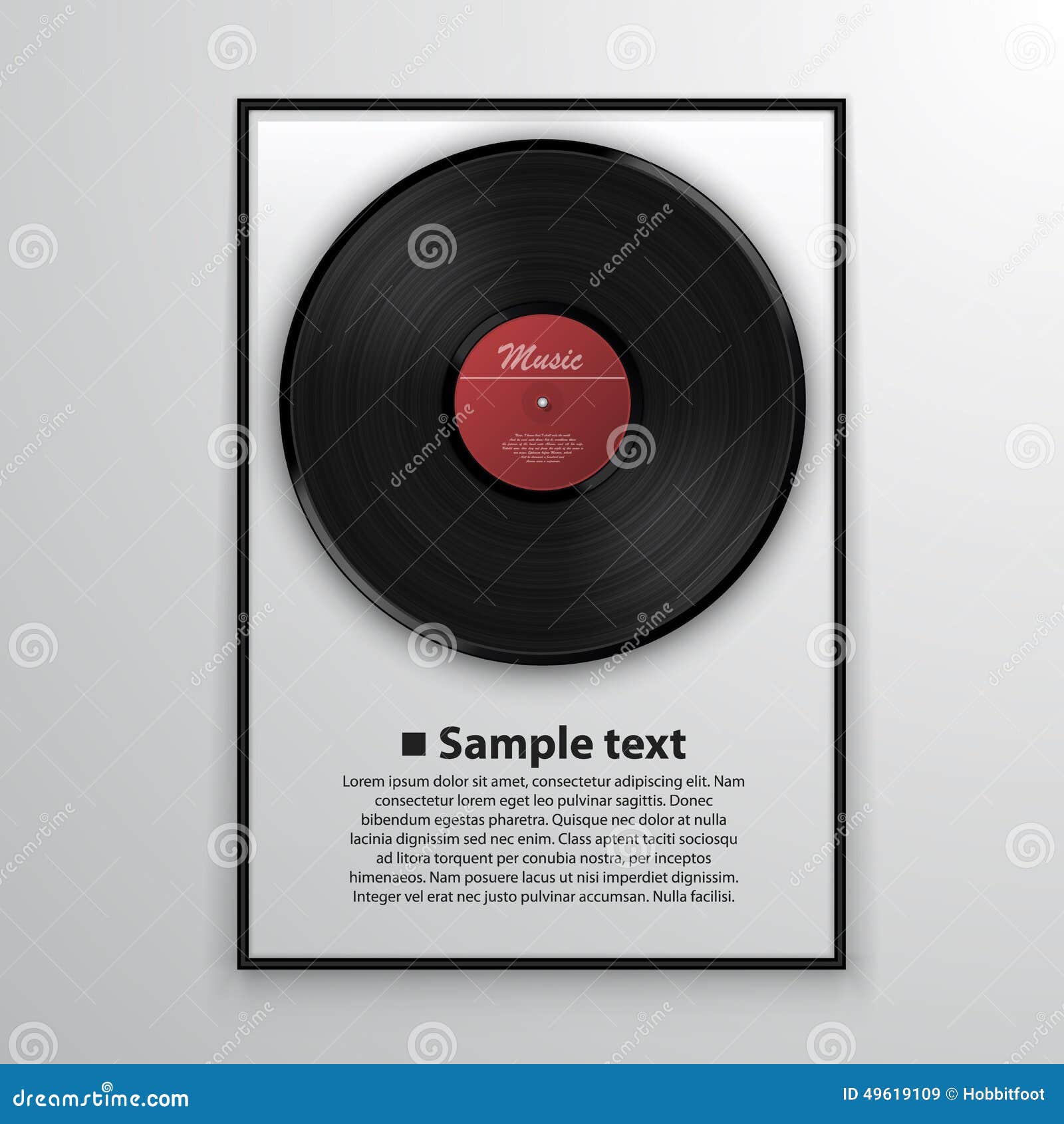 Vinyl disk frame stock vector. Illustration of disk, label - 49619109