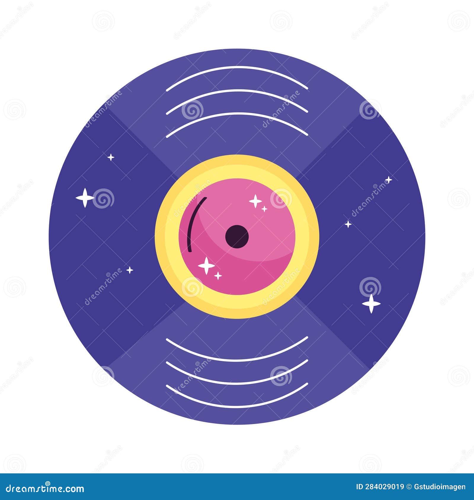 Vinyl disk pop art style stock vector. Illustration of musical - 284029019