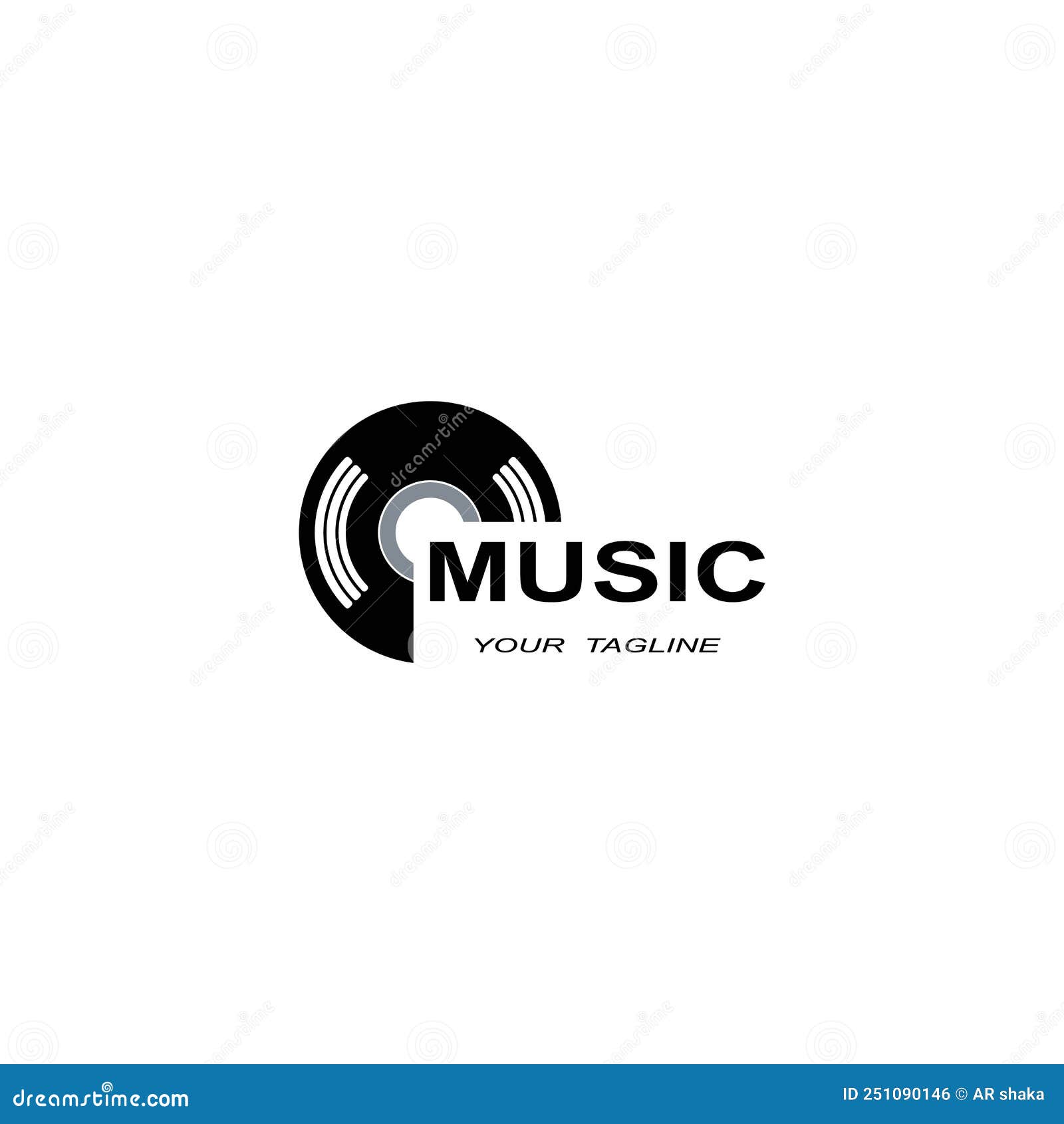 Vinyl Disk Record Music Logo Vector Icon Stock Vector - Illustration of ...