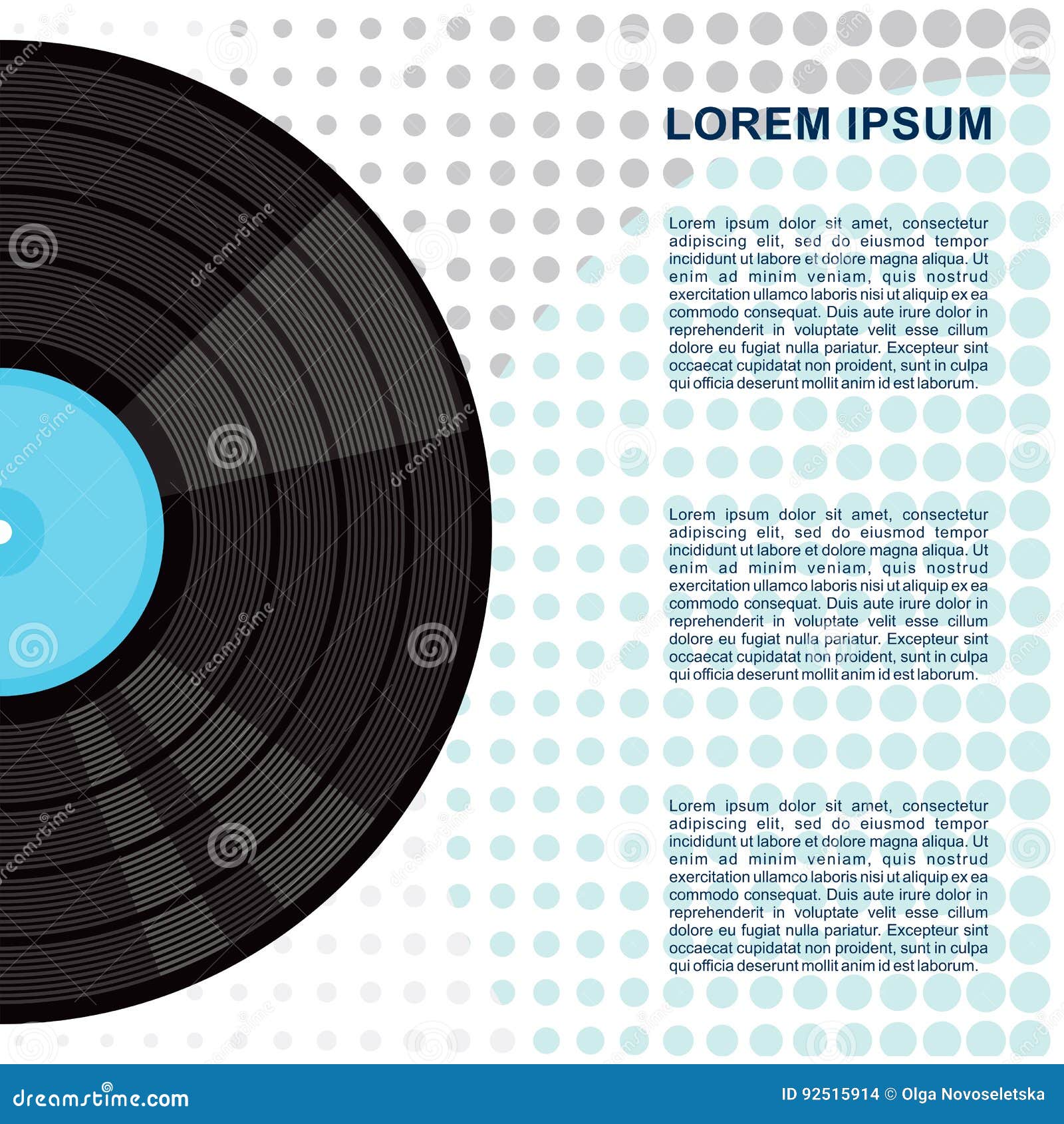 Vinyl Gramophone Record Poster Stock Vector - Illustration of cover ...