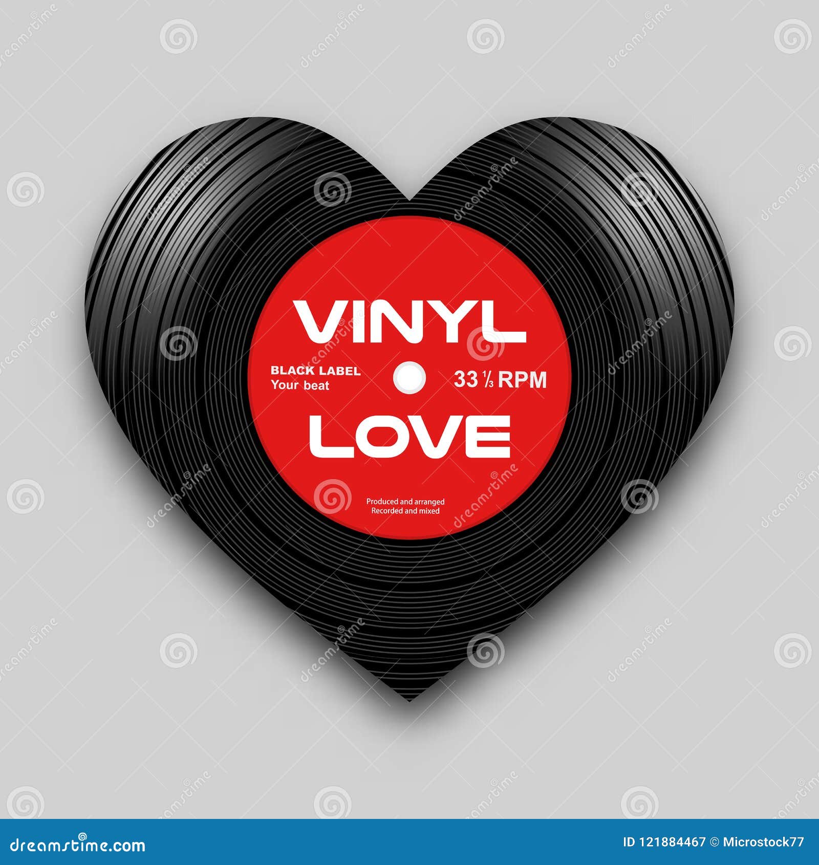 Vinyl heart shape vector stock vector. Illustration of disco - 121884467