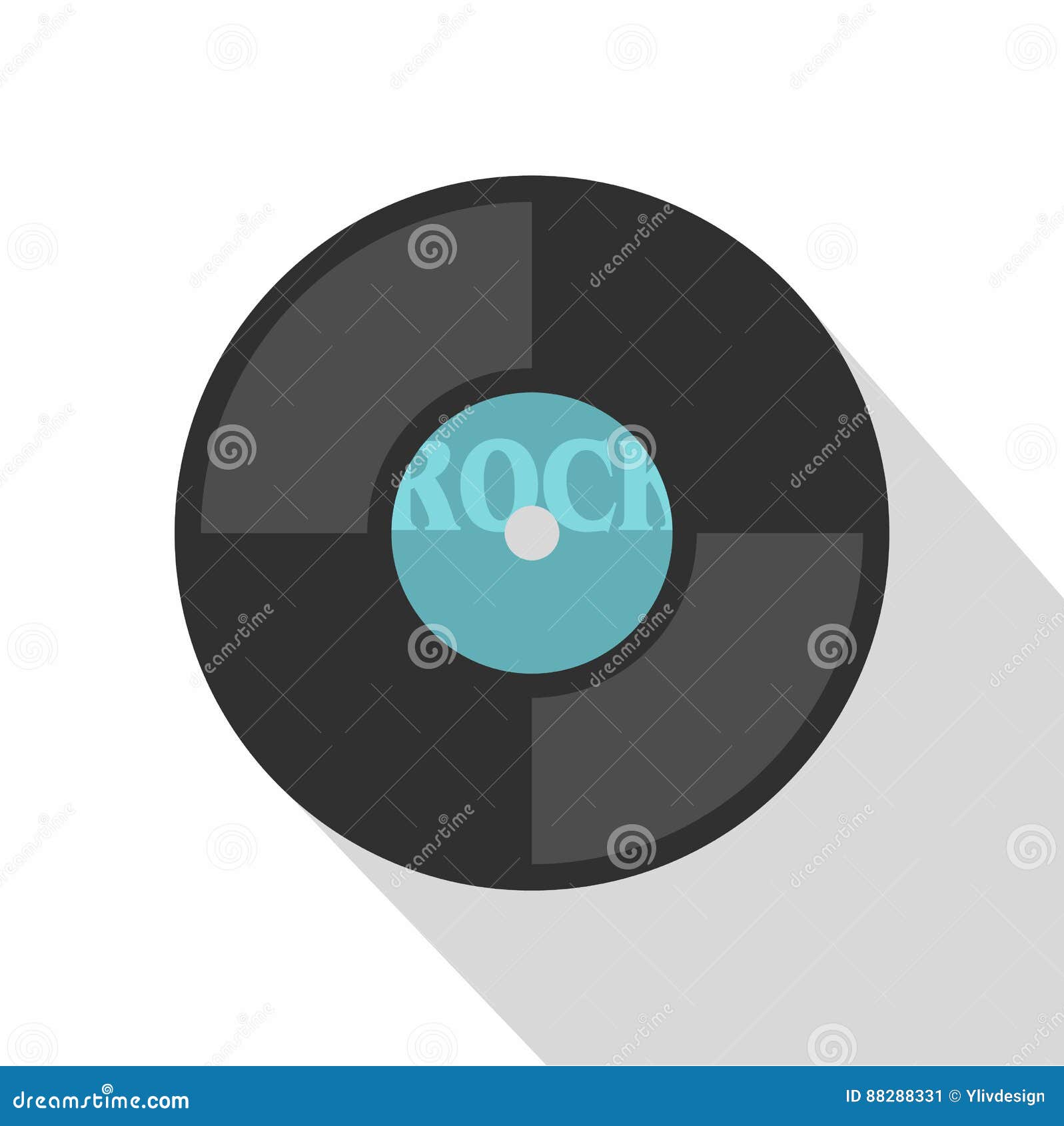 Vinyl icon, flat style stock vector. Illustration of dance - 88288331