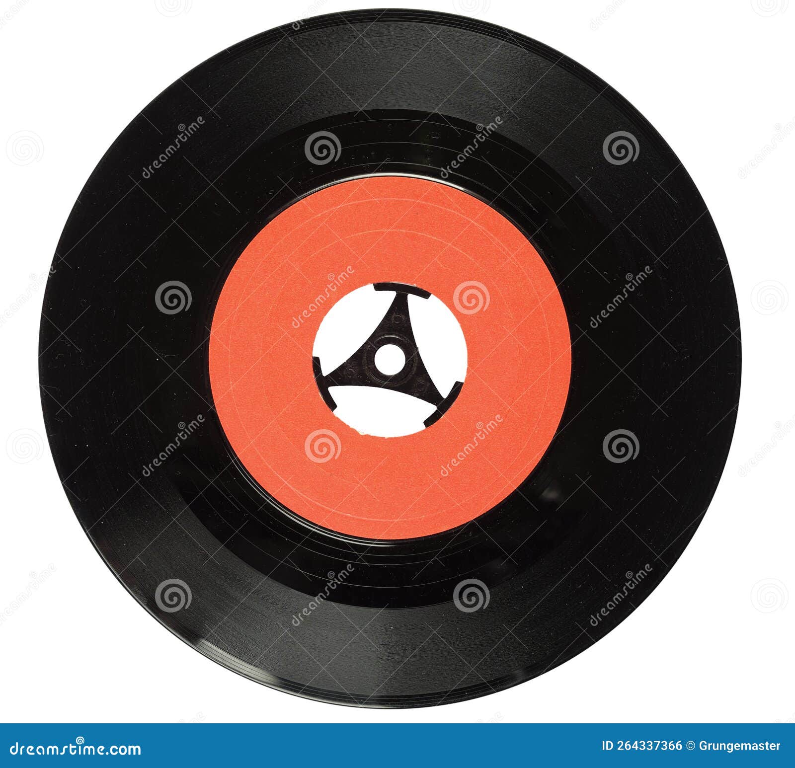 Vintage,dusty Vinyl 7 Inch Record with a Blank Label Isolated on White ...