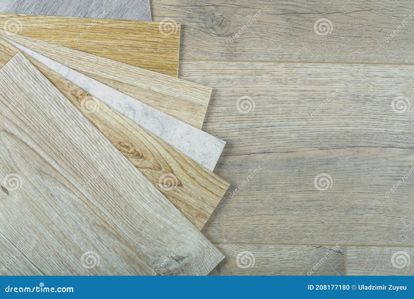 Vinyl and Linoleum Samples on a Wooden Background. Vinyl for Flooring ...