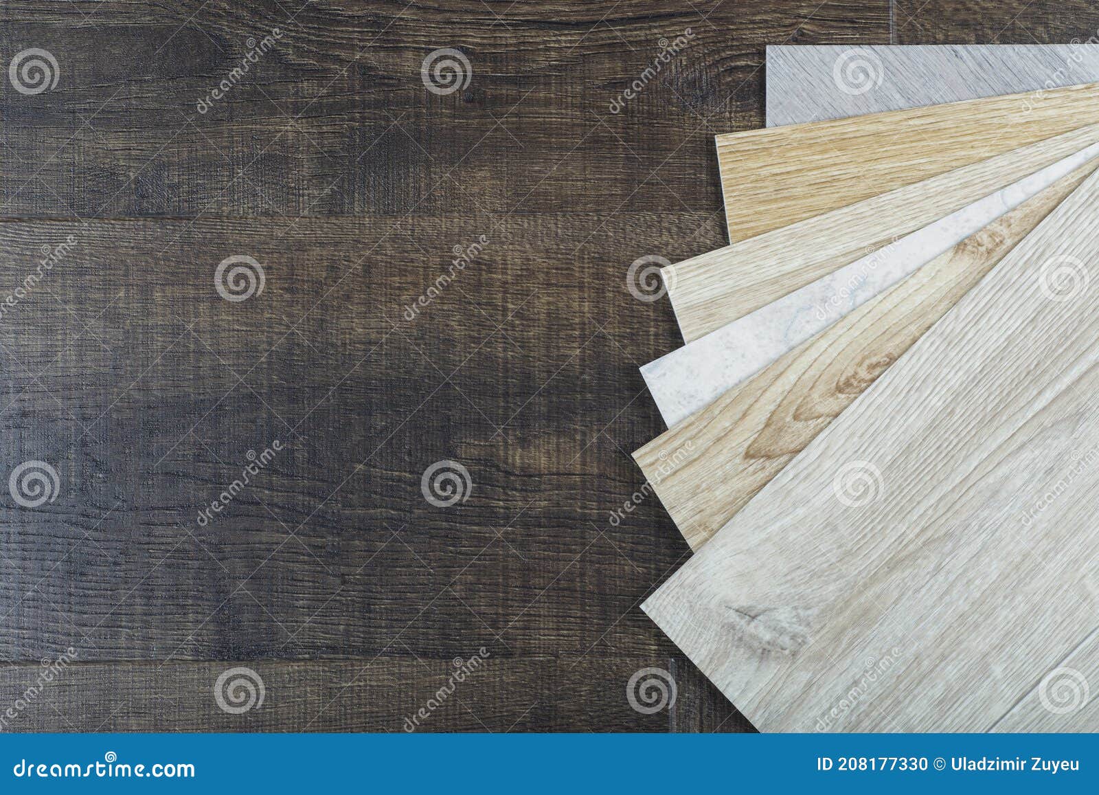 Vinyl and Linoleum Samples on a Wooden Background. Vinyl for Flooring ...