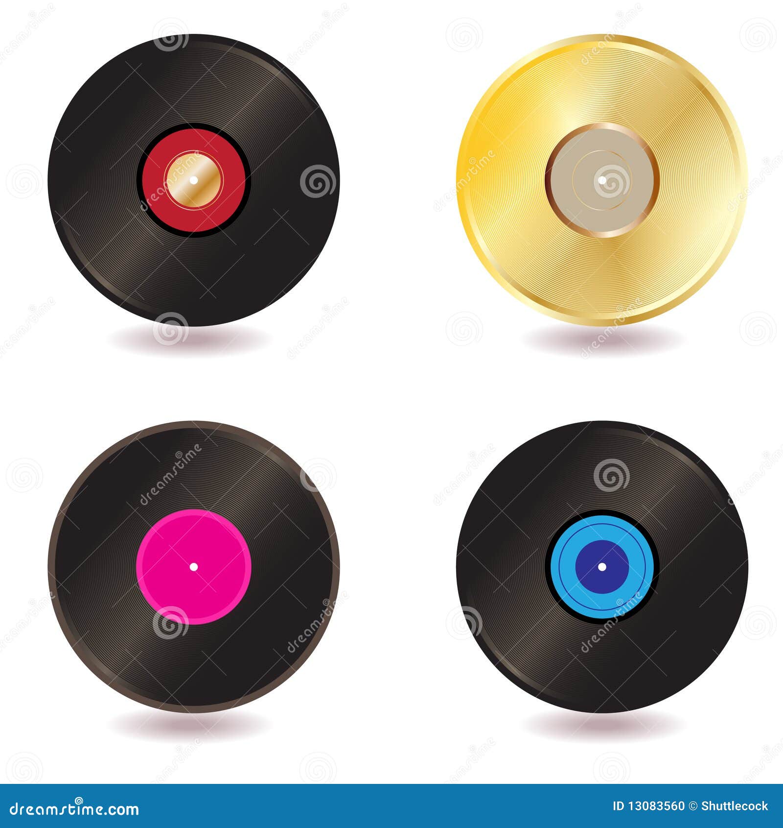 Vinyl lp vintage discs stock vector. Illustration of disc - 13083560