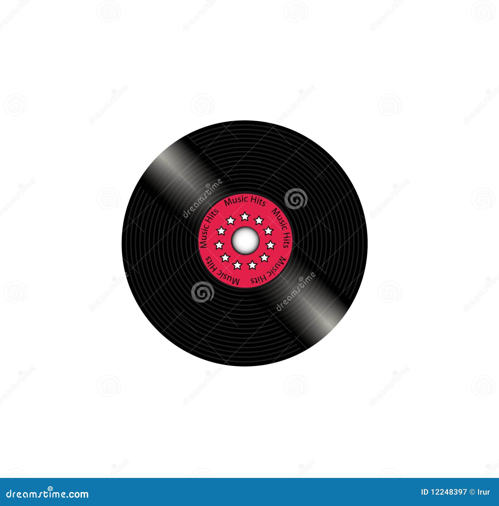Vinyl plaat vector illustratie. Illustration of discotheek - 12248397