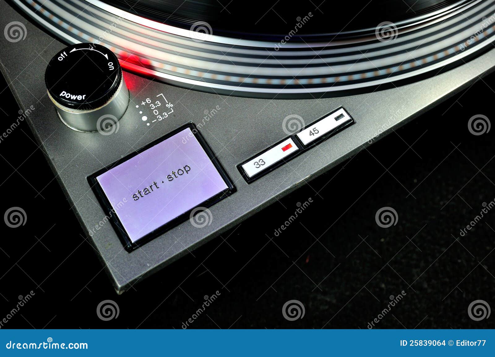 Vinyl player buttons stock photo. Image of sleek, clubbing - 25839064
