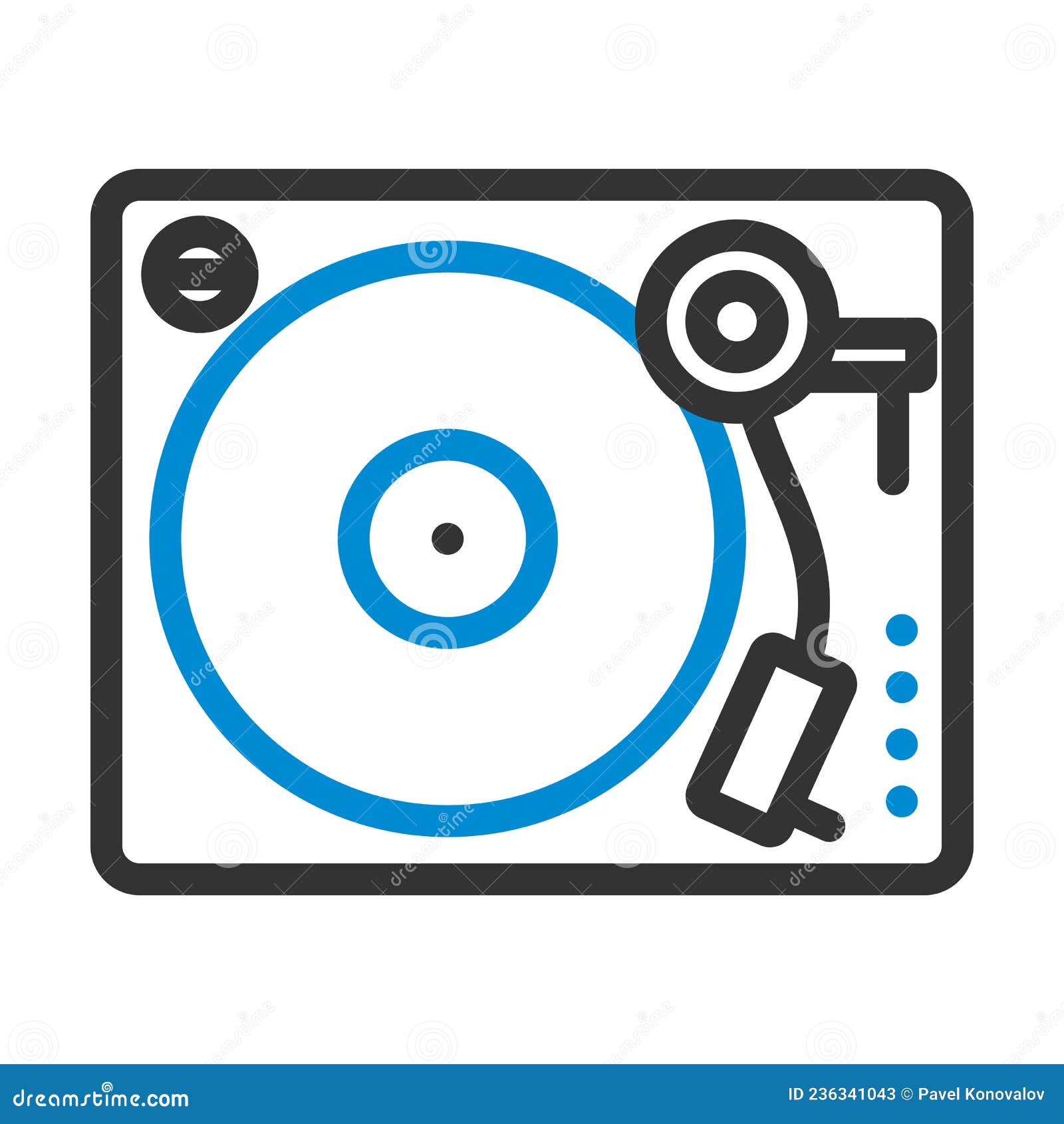 Vinyl Player Icon stock vector. Illustration of logo - 236341043