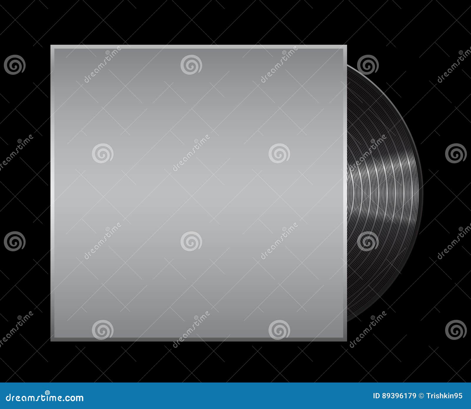 Vinyl Record on Black Background . Eps 10 Illustration Stock ...
