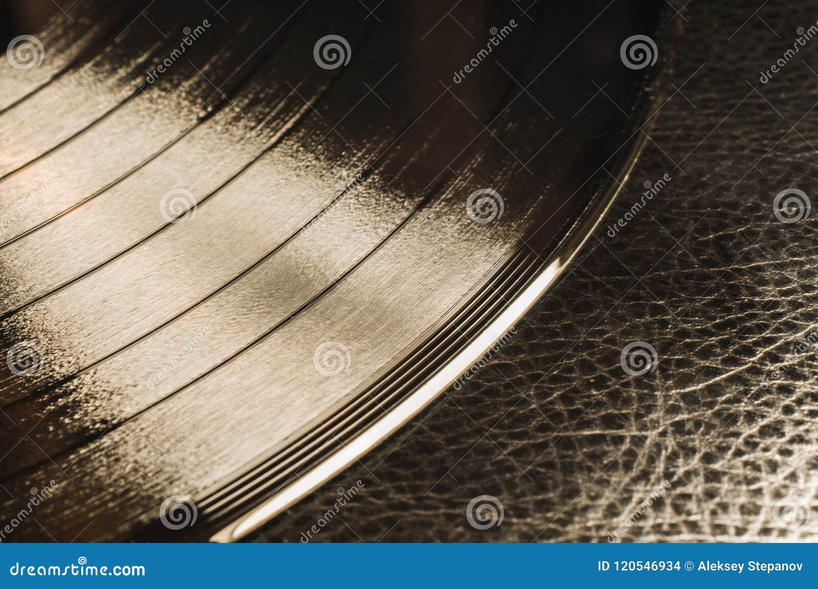 Vinyl Record on a Black Background Stock Photo - Image of album ...