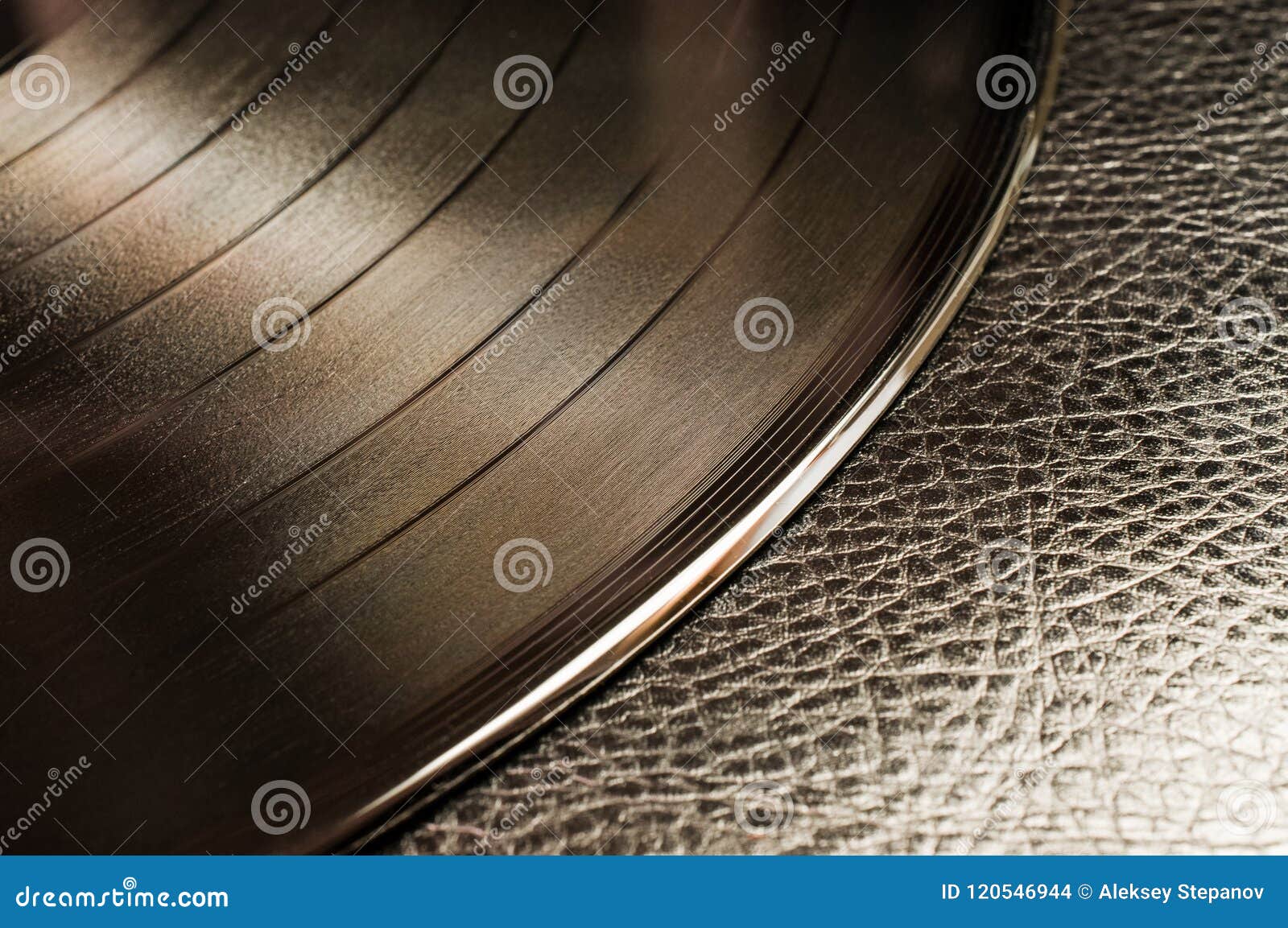 Vinyl Record on a Black Background Stock Photo - Image of light ...