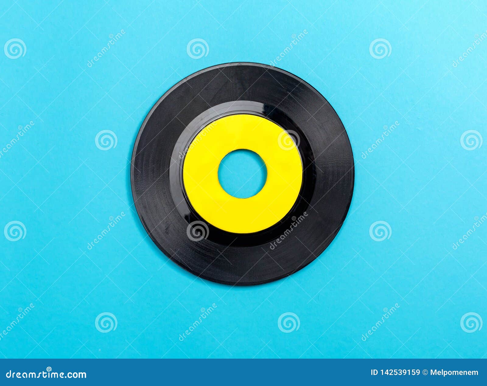 Vinyl record on blue stock image. Image of simplicity - 142539159