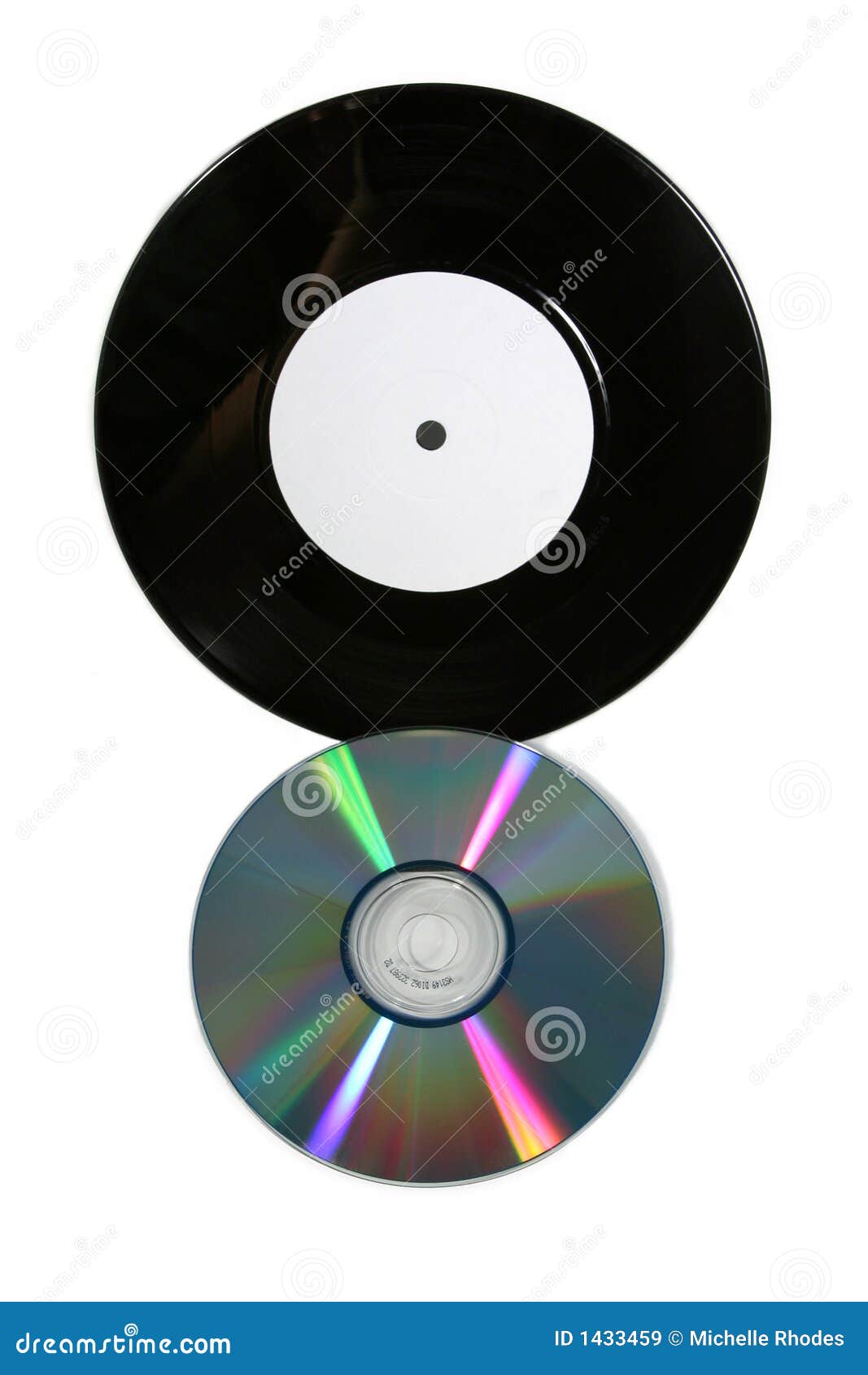 Vinyl record and CD stock image. Image of vinyl, audio - 1433459
