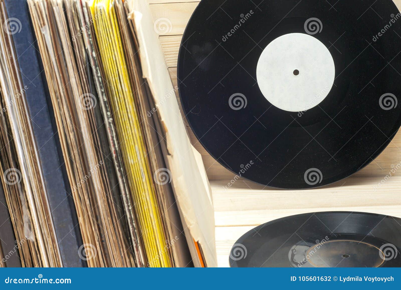 Vinyl Record. Copy Space for Text. Stock Photo - Image of audio, case ...