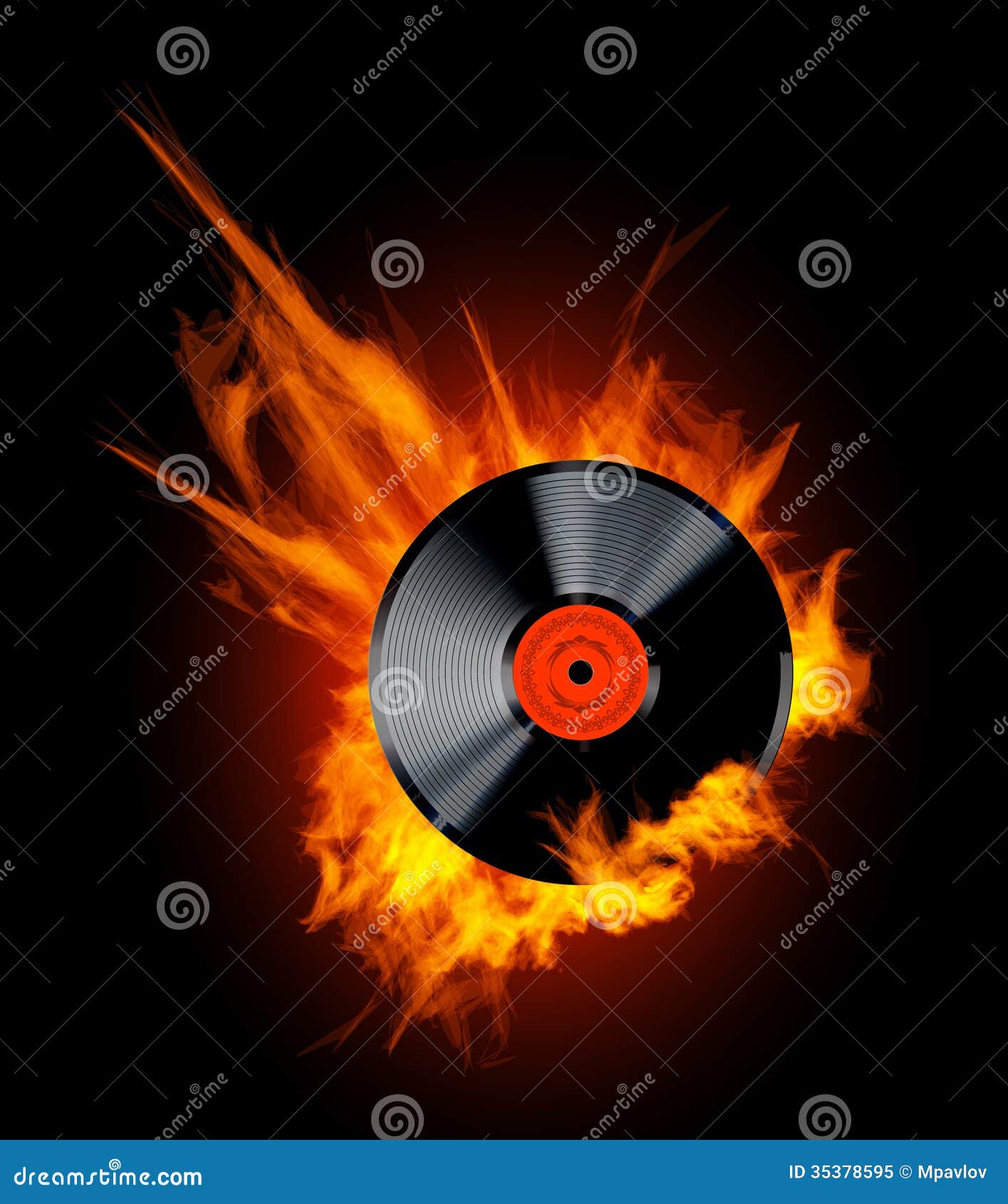 Burning Vinyl Record Disc Stock Illustrations – 74 Burning Vinyl Record ...