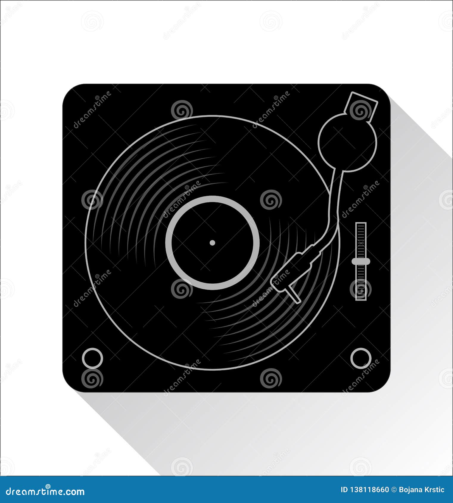 Vinyl Record Disc Flat Simple Concept Vector Illustration Stock Vector ...