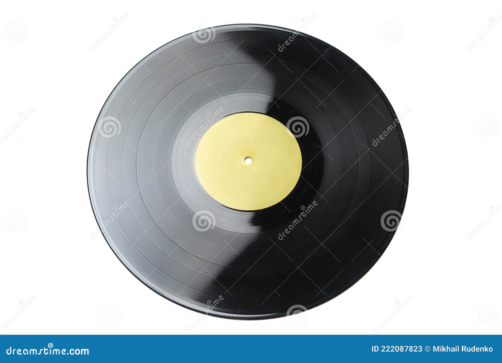 Vinyl Record Disc with Label Isolated on White Surface B Stock Image ...