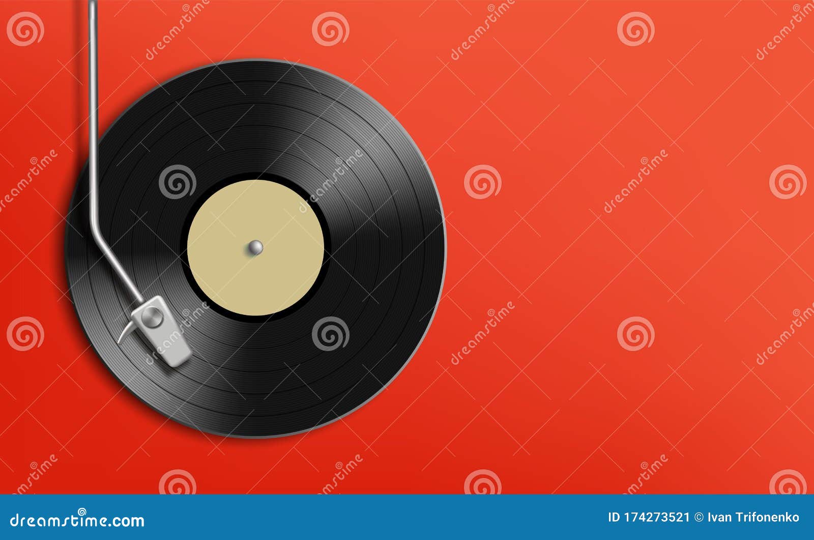 Vinyl Record Disc. Music Background with Copy Space Stock Vector ...