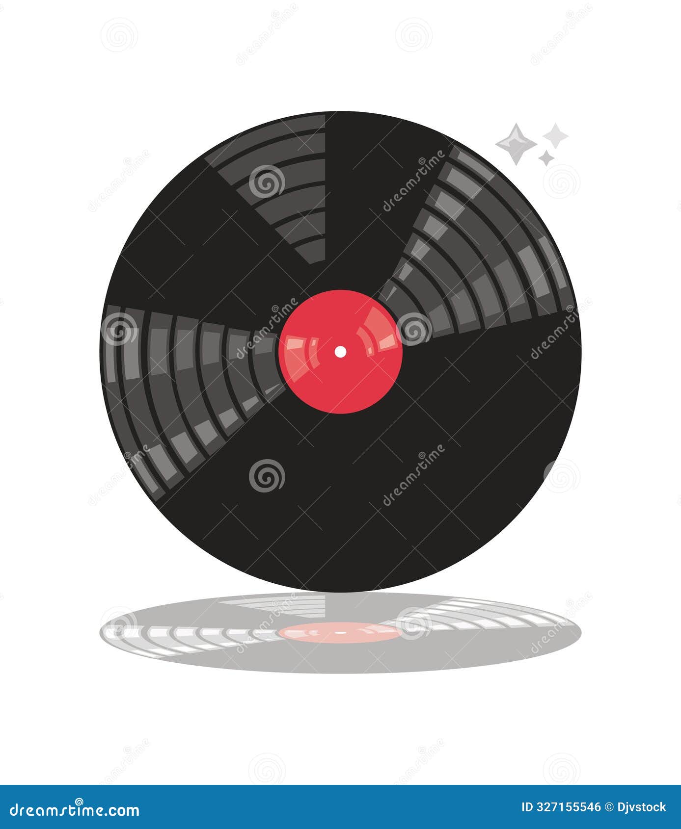 Vinyl record disc music stock illustration. Illustration of disco ...