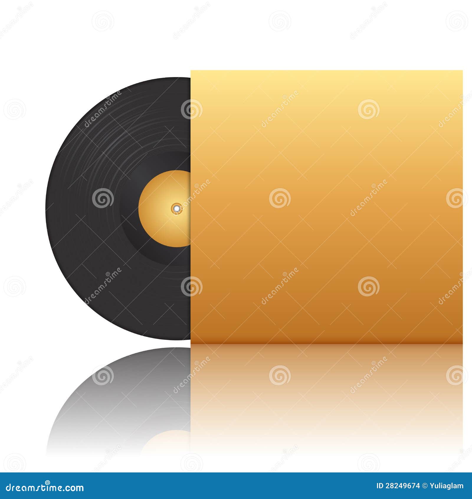 Vinyl record in envelope stock vector. Illustration of case - 28249674