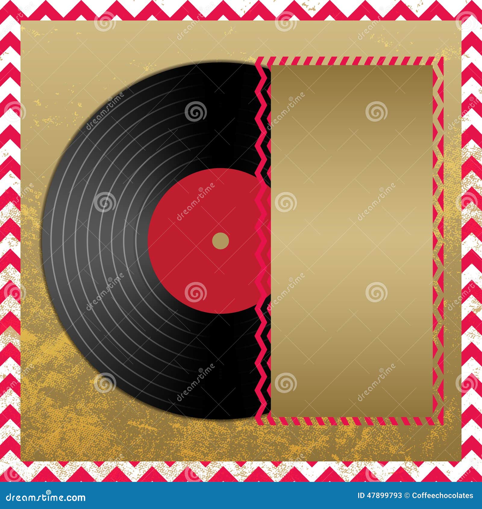 Vinyl Record in Envelope Vector Stock Vector - Illustration of black ...