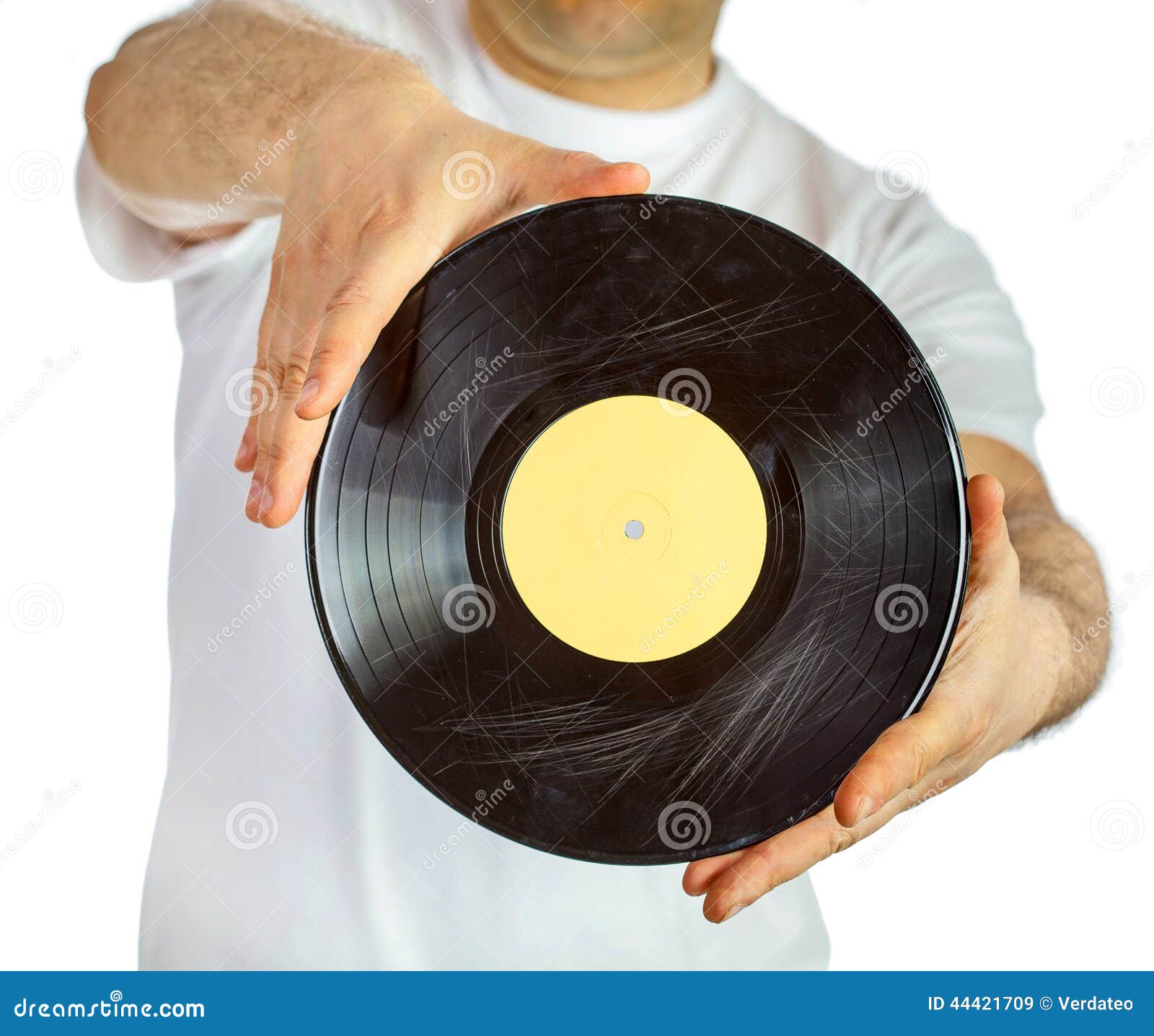Vinyl record in hands stock image. Image of retro, track - 44421709