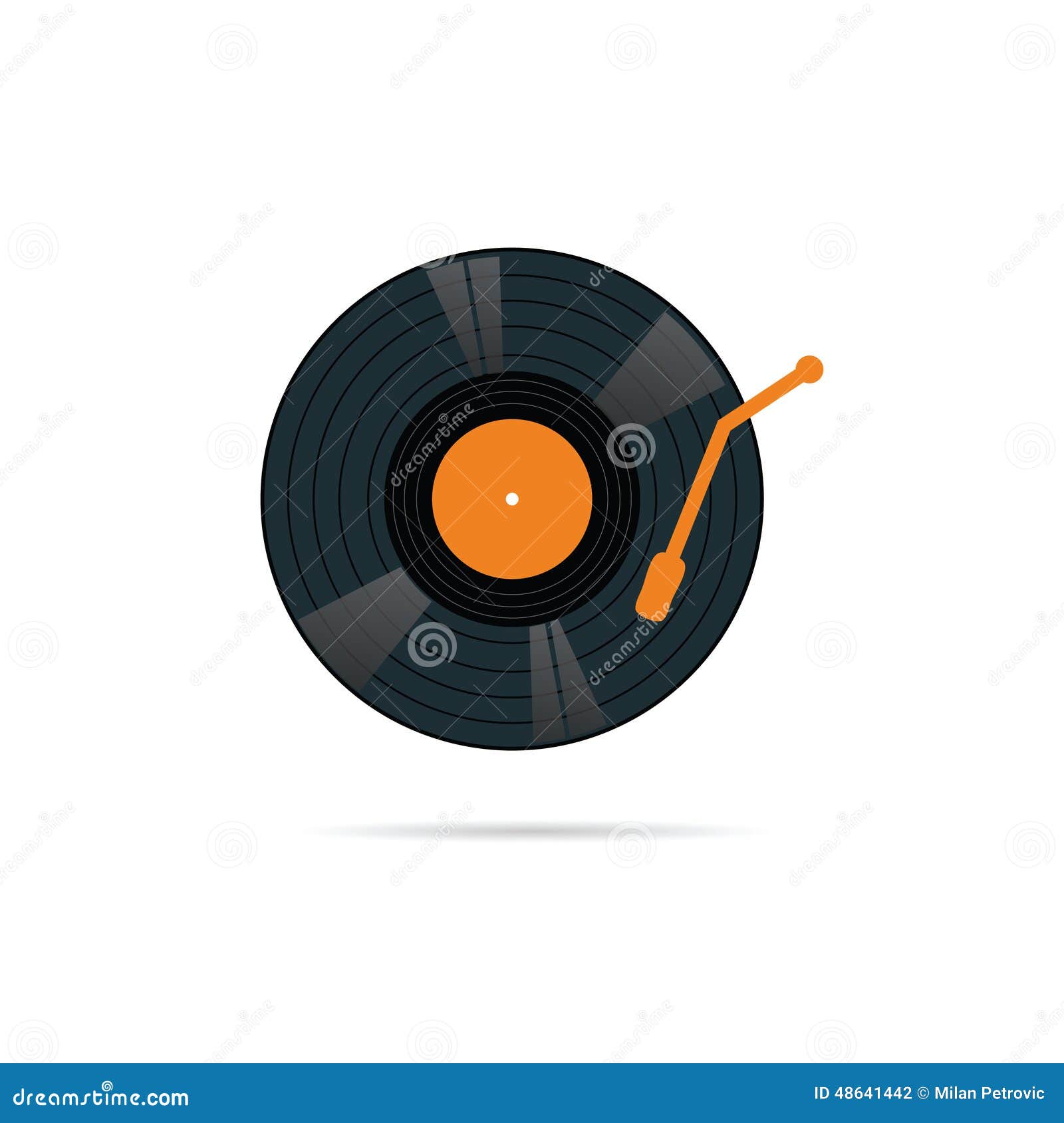 Vinyl Record Icon in Color Vector Illustration Stock Vector ...
