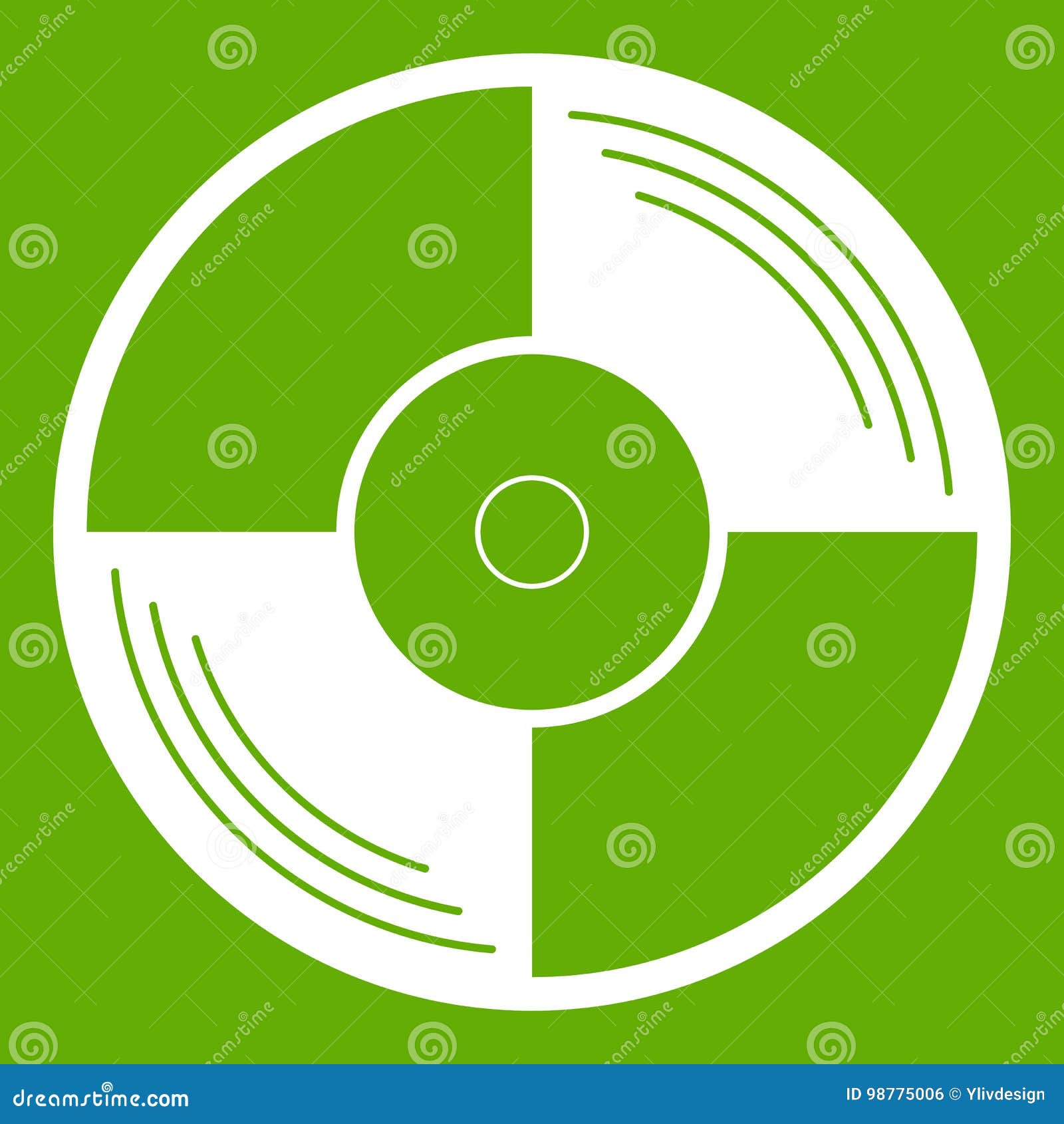 Vinyl record icon green stock vector. Illustration of pickup - 98775006