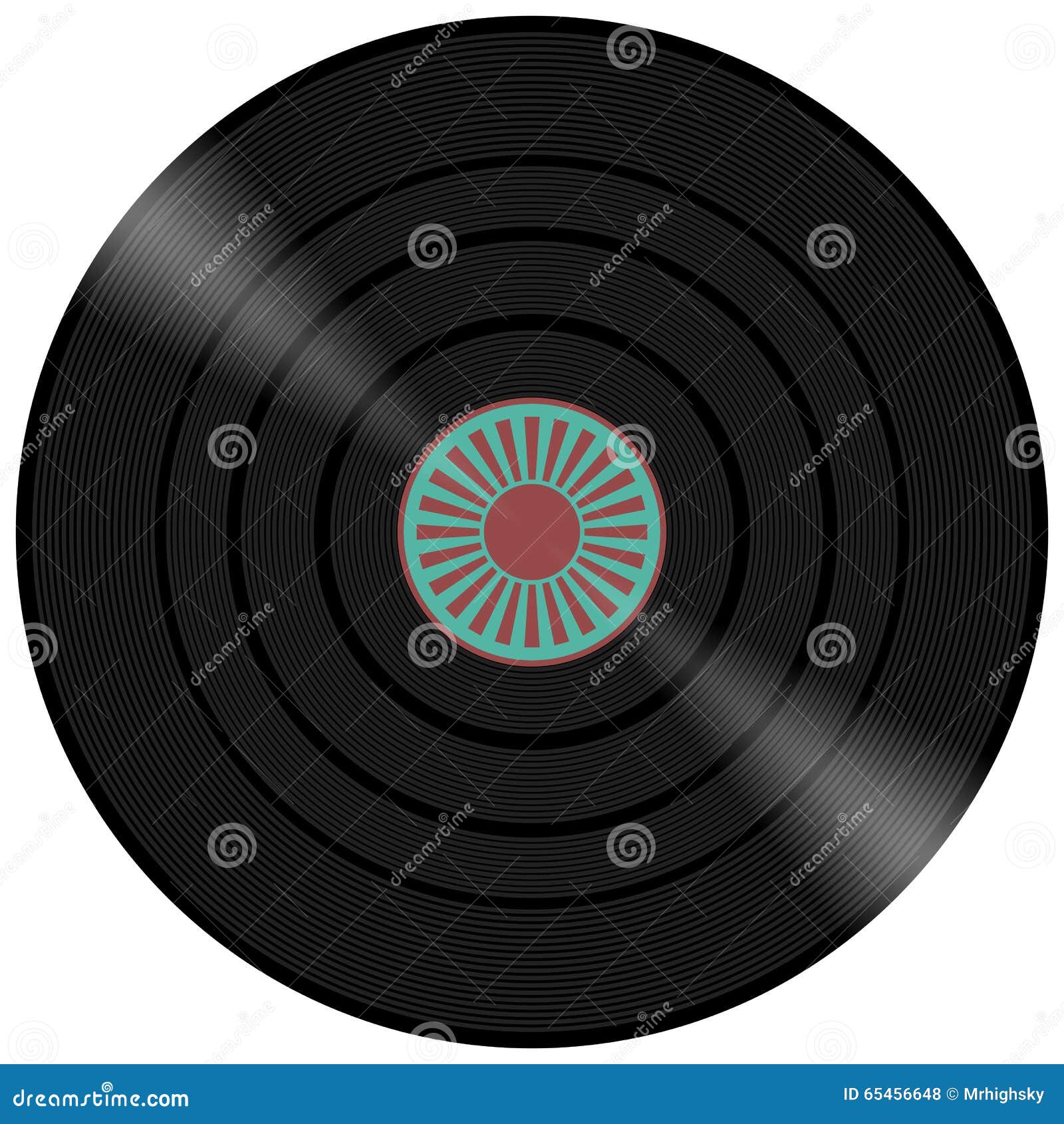 Vinyl record illustration stock vector. Illustration of realistic ...