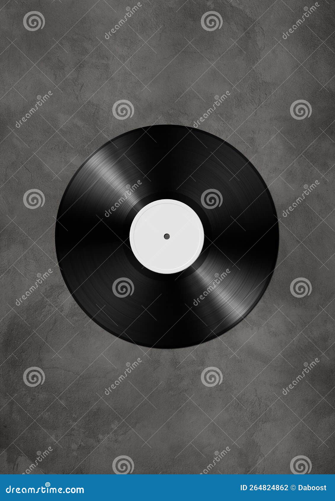 Vinyl Record Isolated on Concrete Background Stock Illustration ...