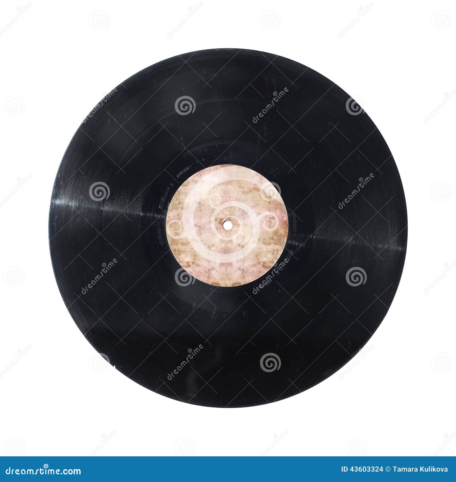 Vinyl record isolated stock photo. Image of inch, isolated - 43603324