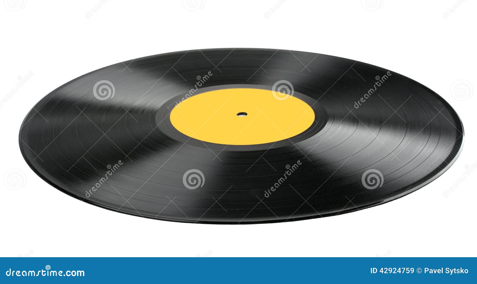 Vinyl Record Isolated on White Background. Stock Image - Image of label ...