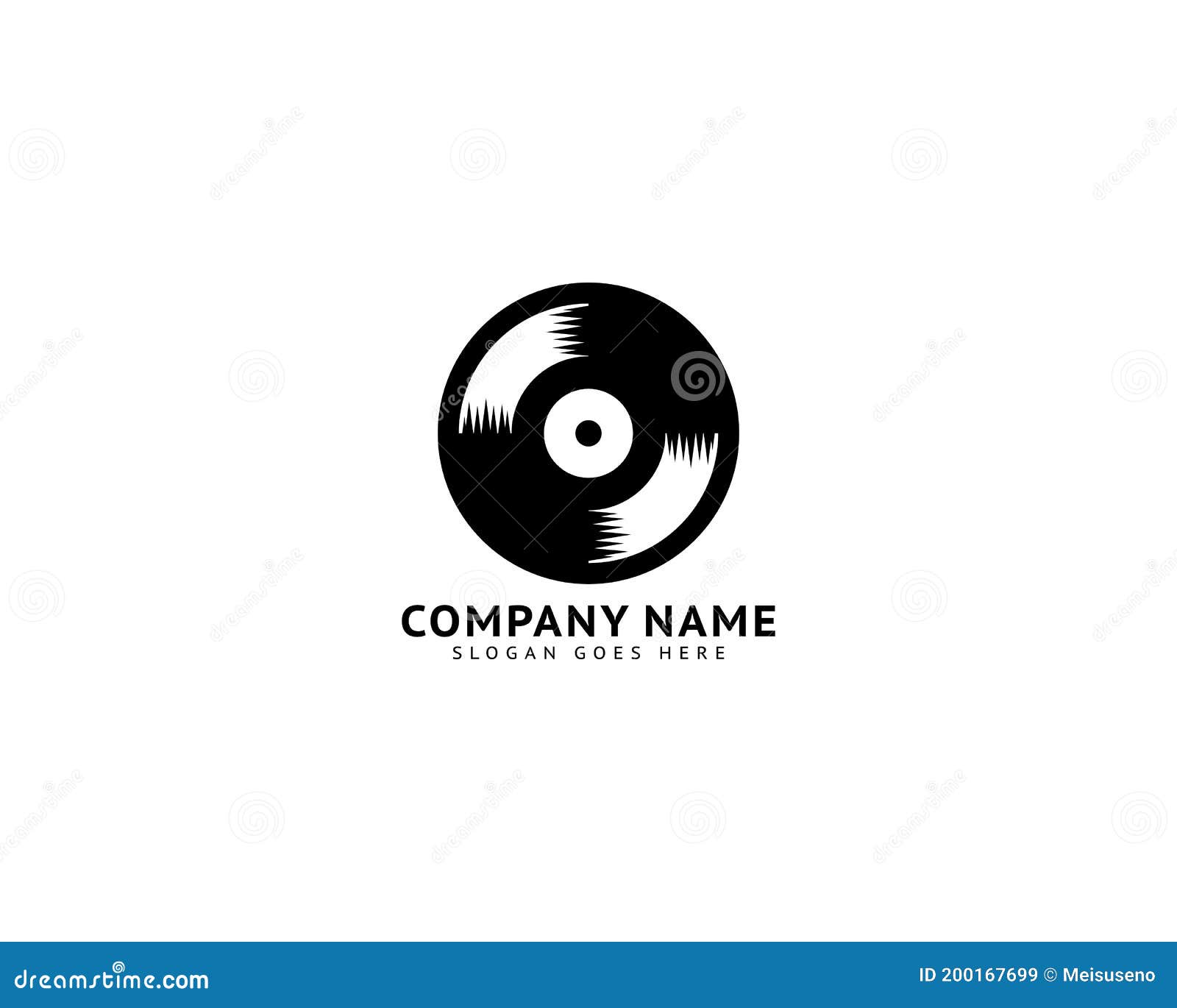 Vinyl Record Logo Template Design Vector Stock Vector - Illustration of ...