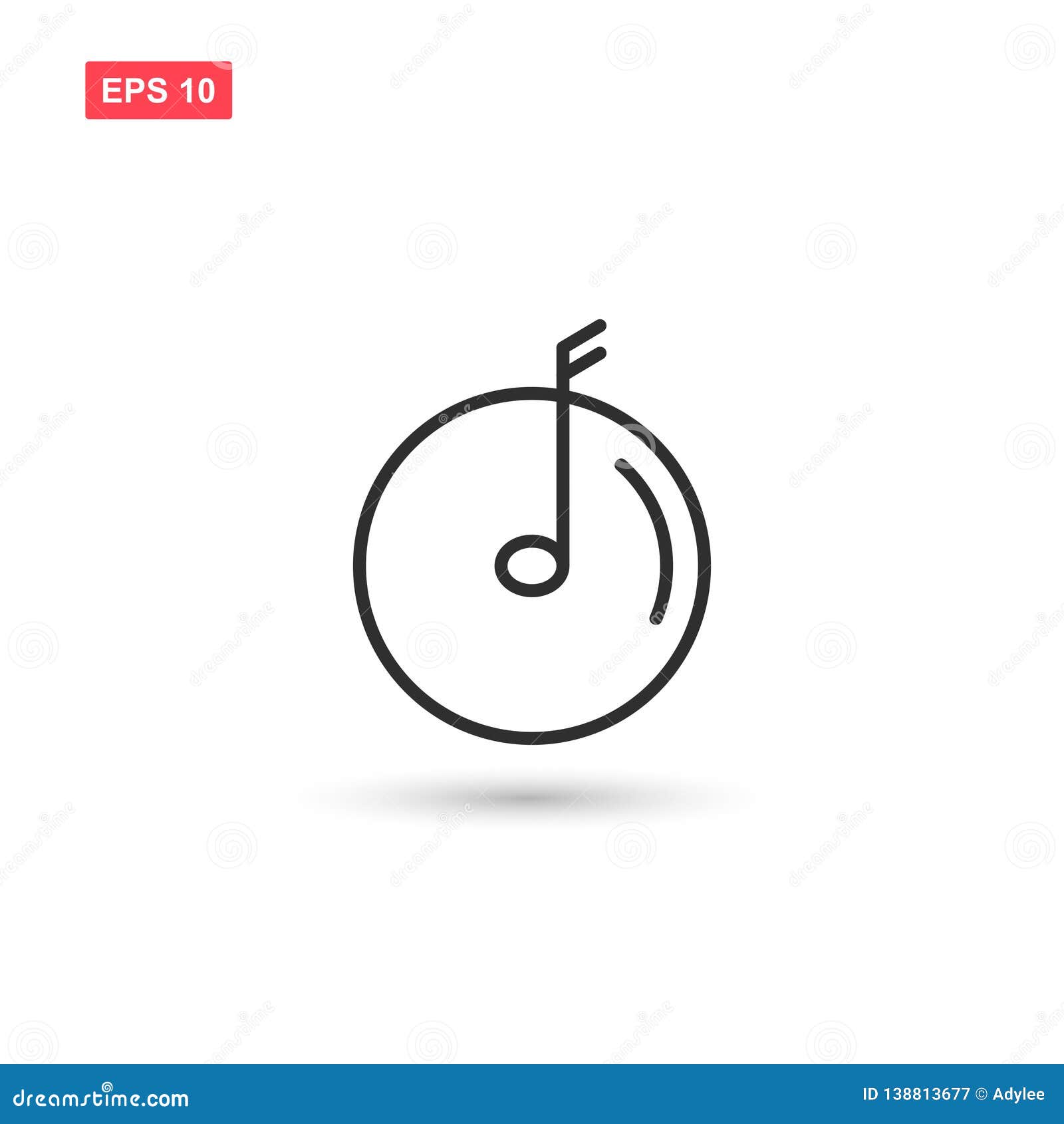 Vinyl Record Music Notes Icon Vector Isolated 3 Stock Vector ...