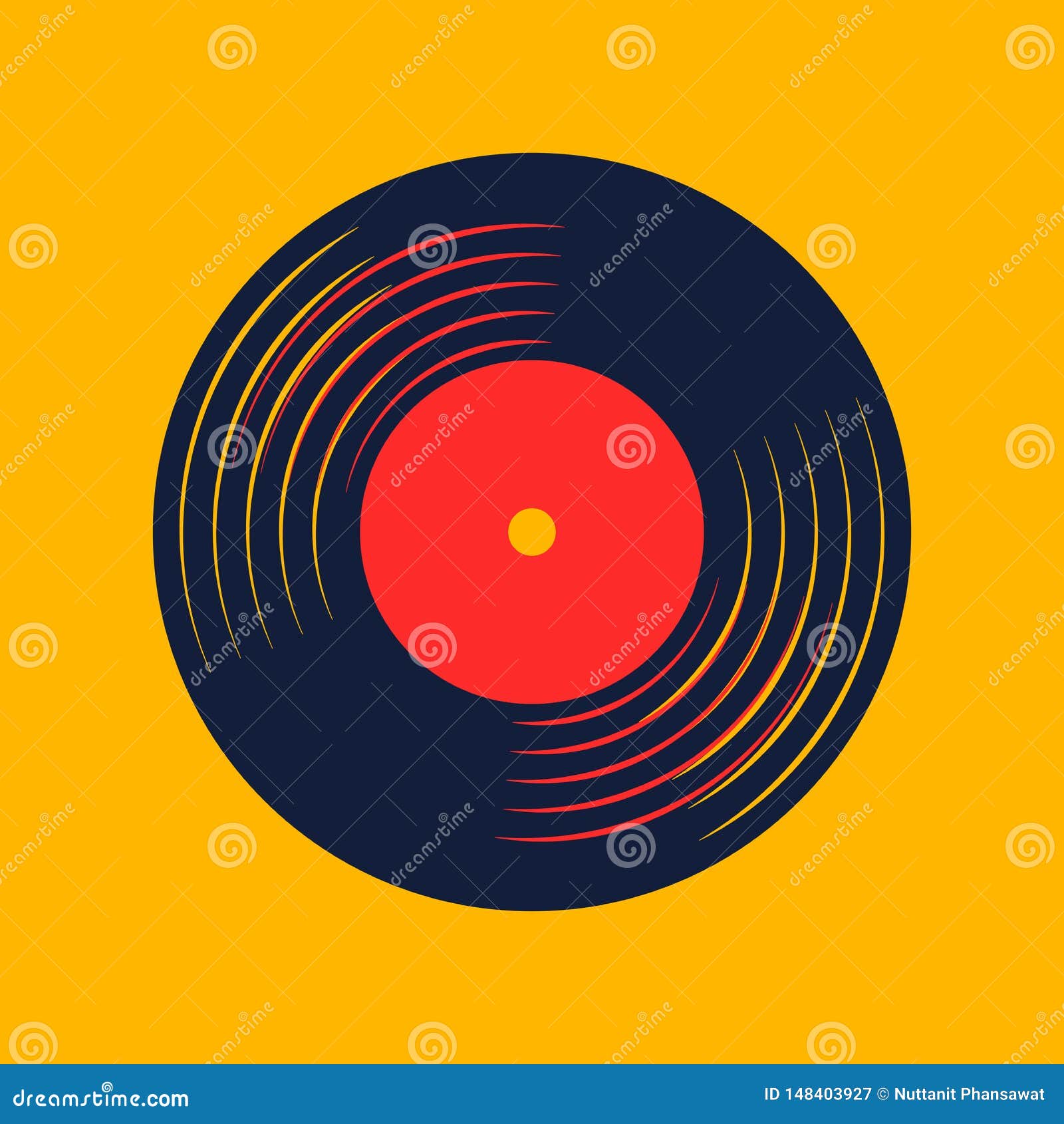 Vinyl Record Music Vector with Vinyl Record Word Stock Vector ...