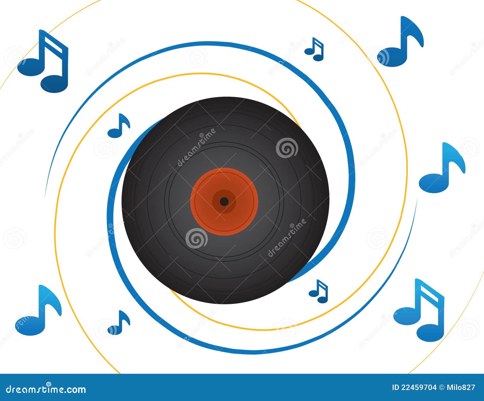 Vinyl Record and Notes stock vector. Illustration of scratch - 22459704