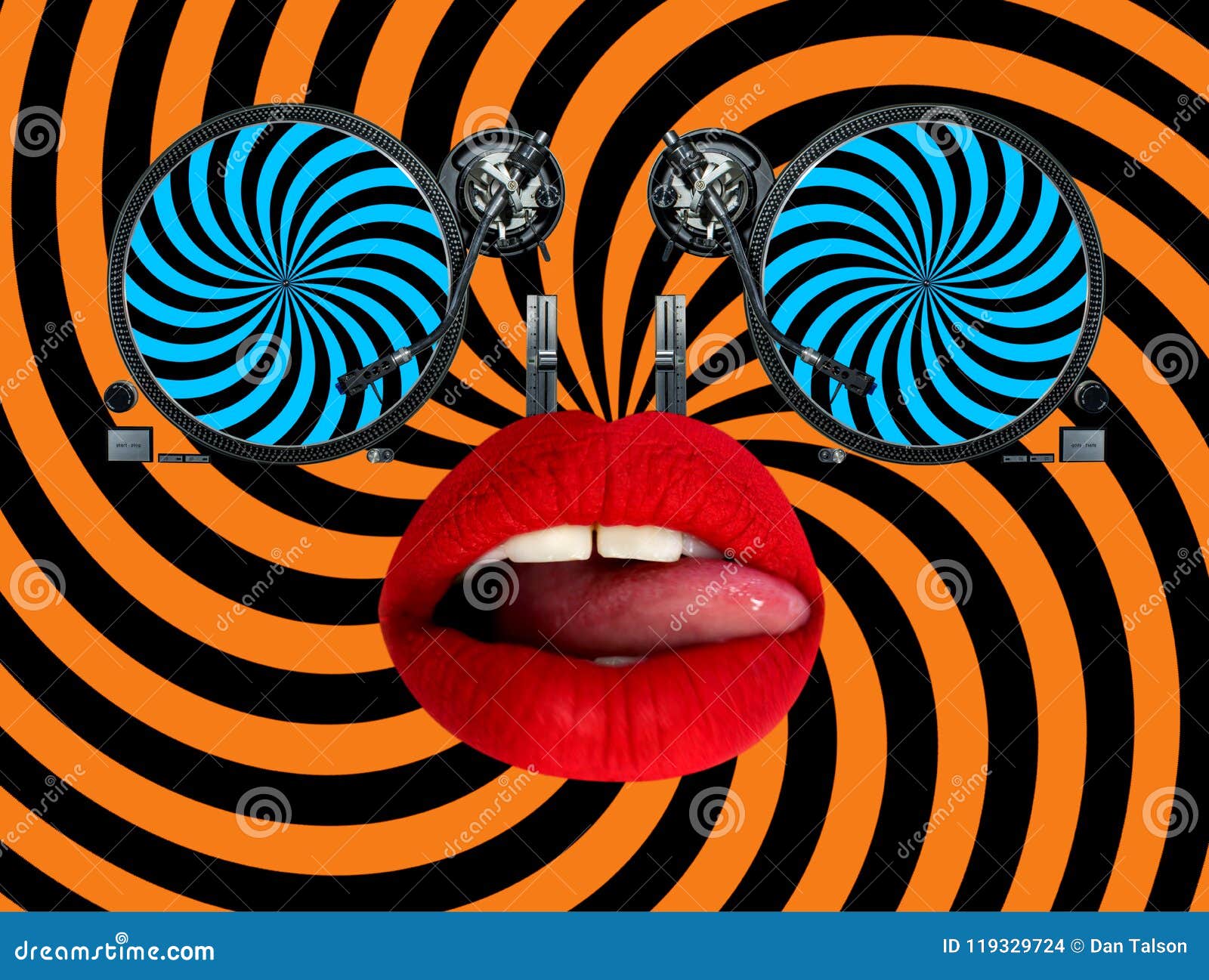 Record turntable lips stock photo. Image of home, deck - 119329724