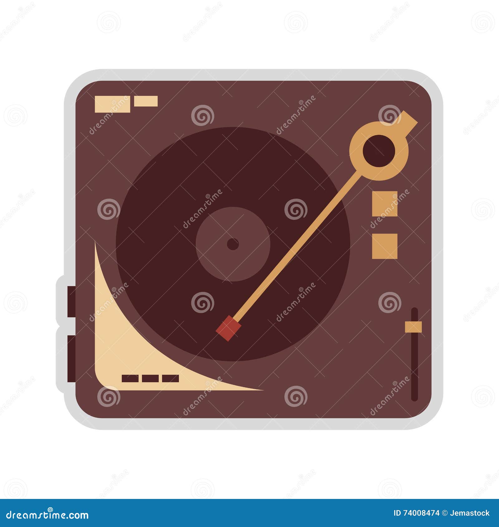 Vinyl record player icon stock illustration. Illustration of rock ...