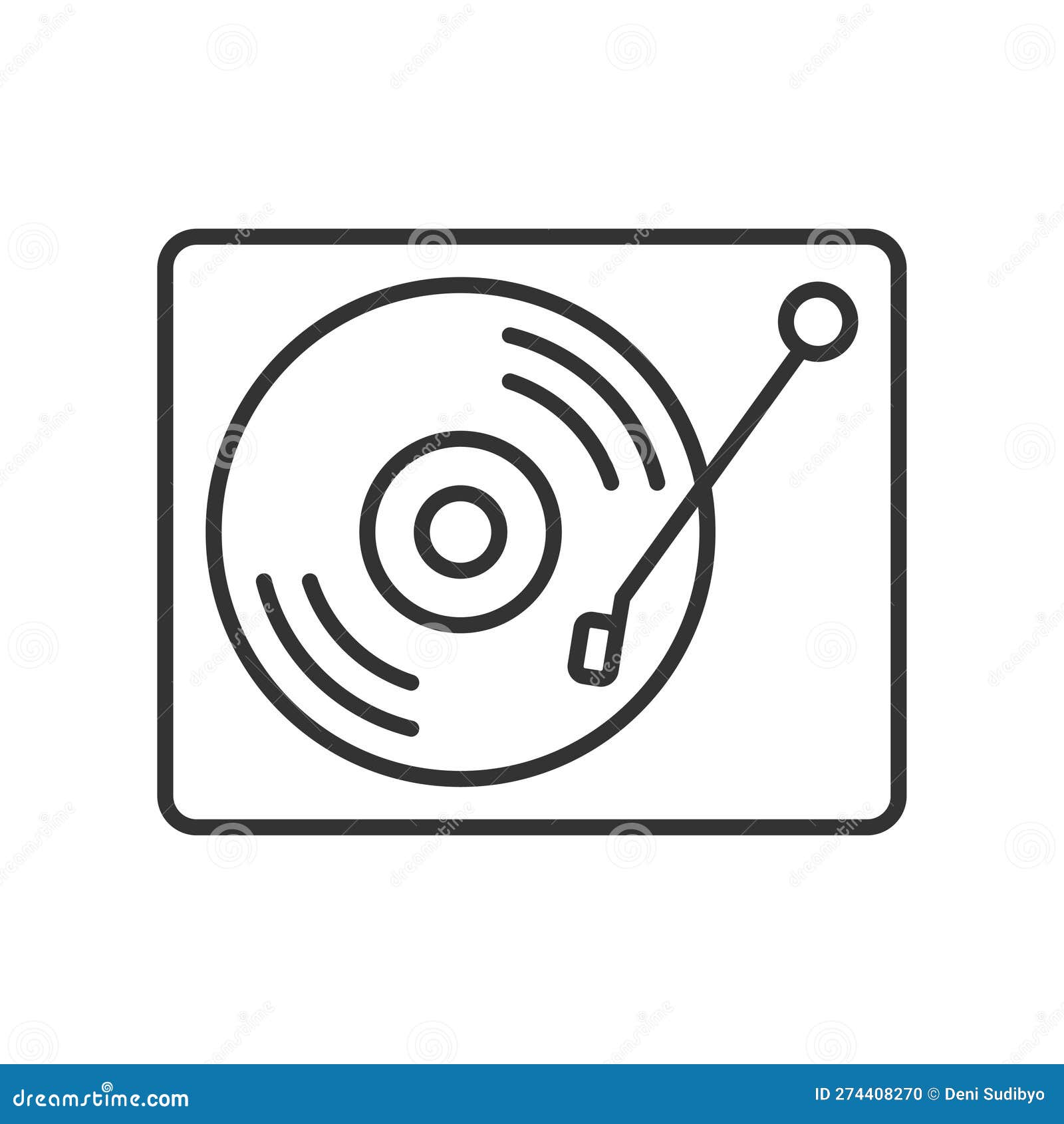 Vinyl Record Player Icon Vector Design Templates Stock Vector ...