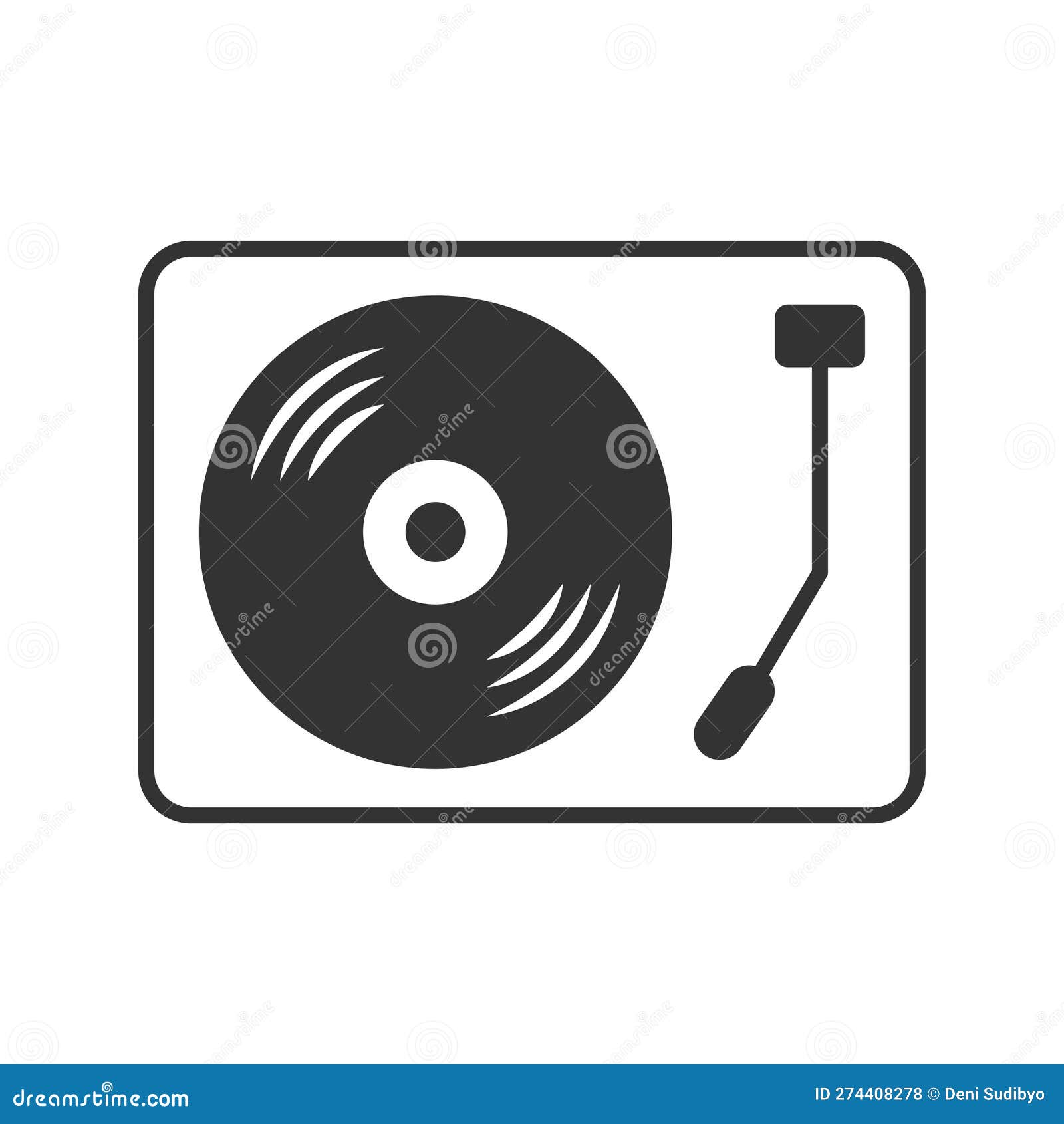 Vinyl Record Player Icon Vector Design Templates Stock Vector ...