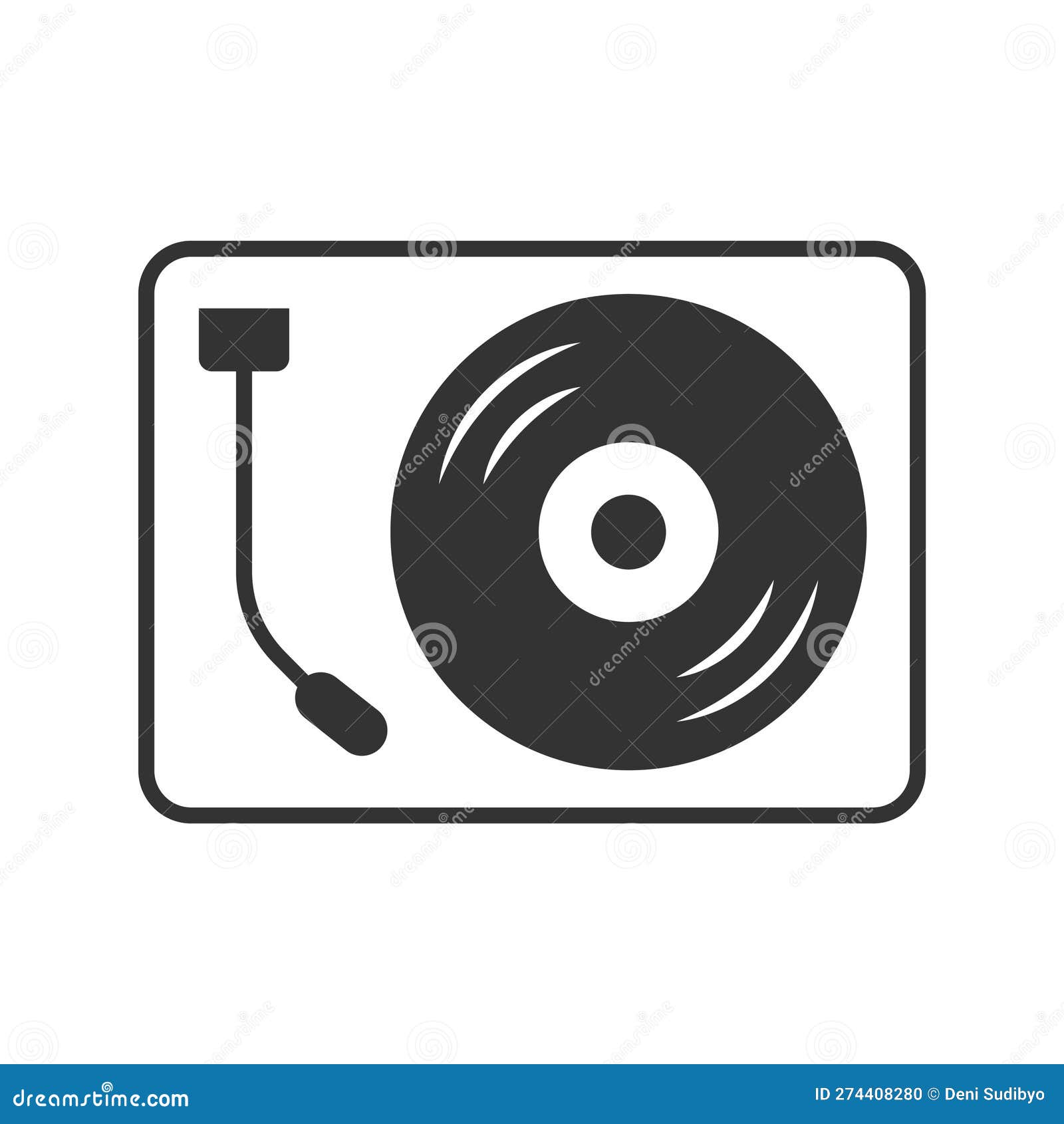 Vinyl Record Player Icon Vector Design Templates Stock Vector ...