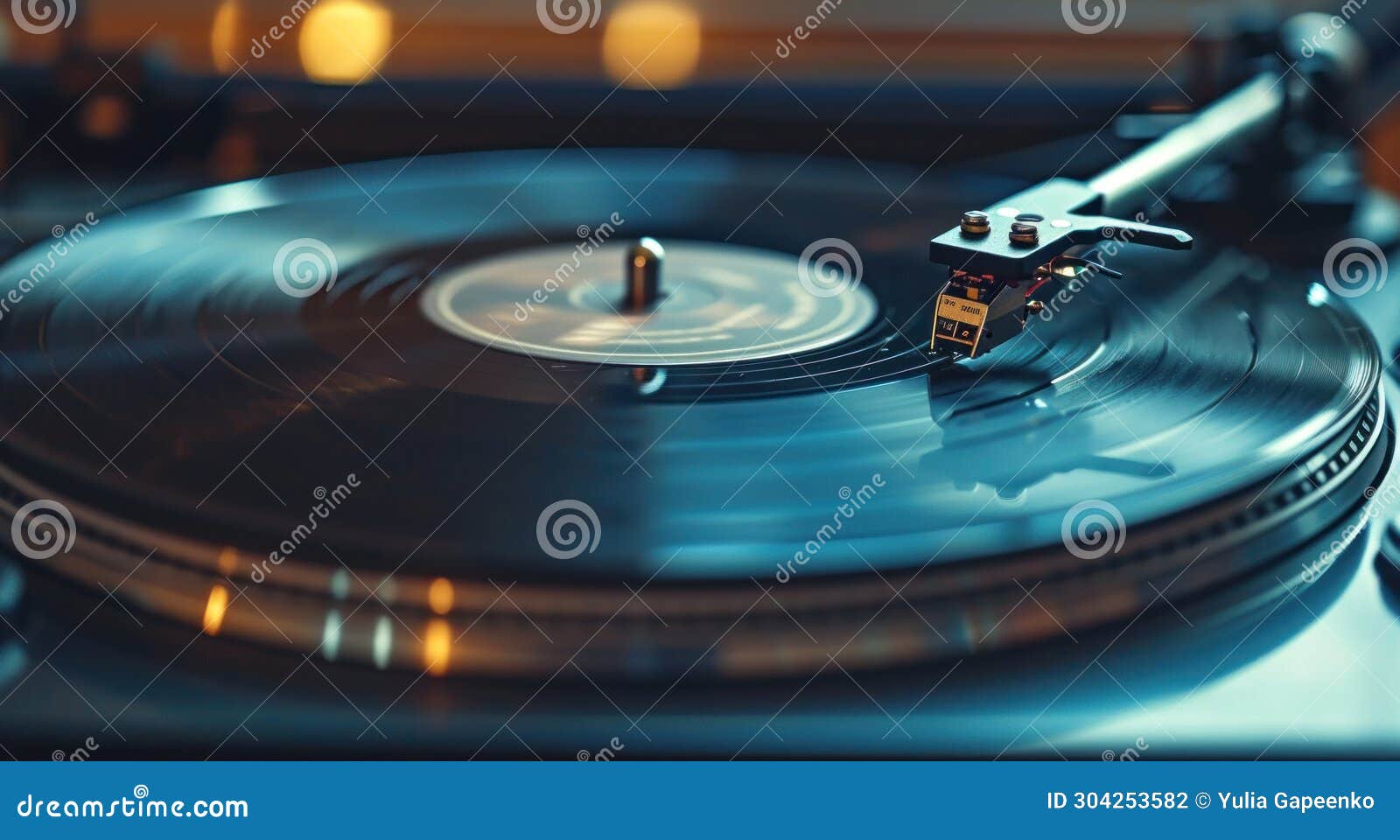 The Vinyl Record is Playing in the Background Stock Illustration ...