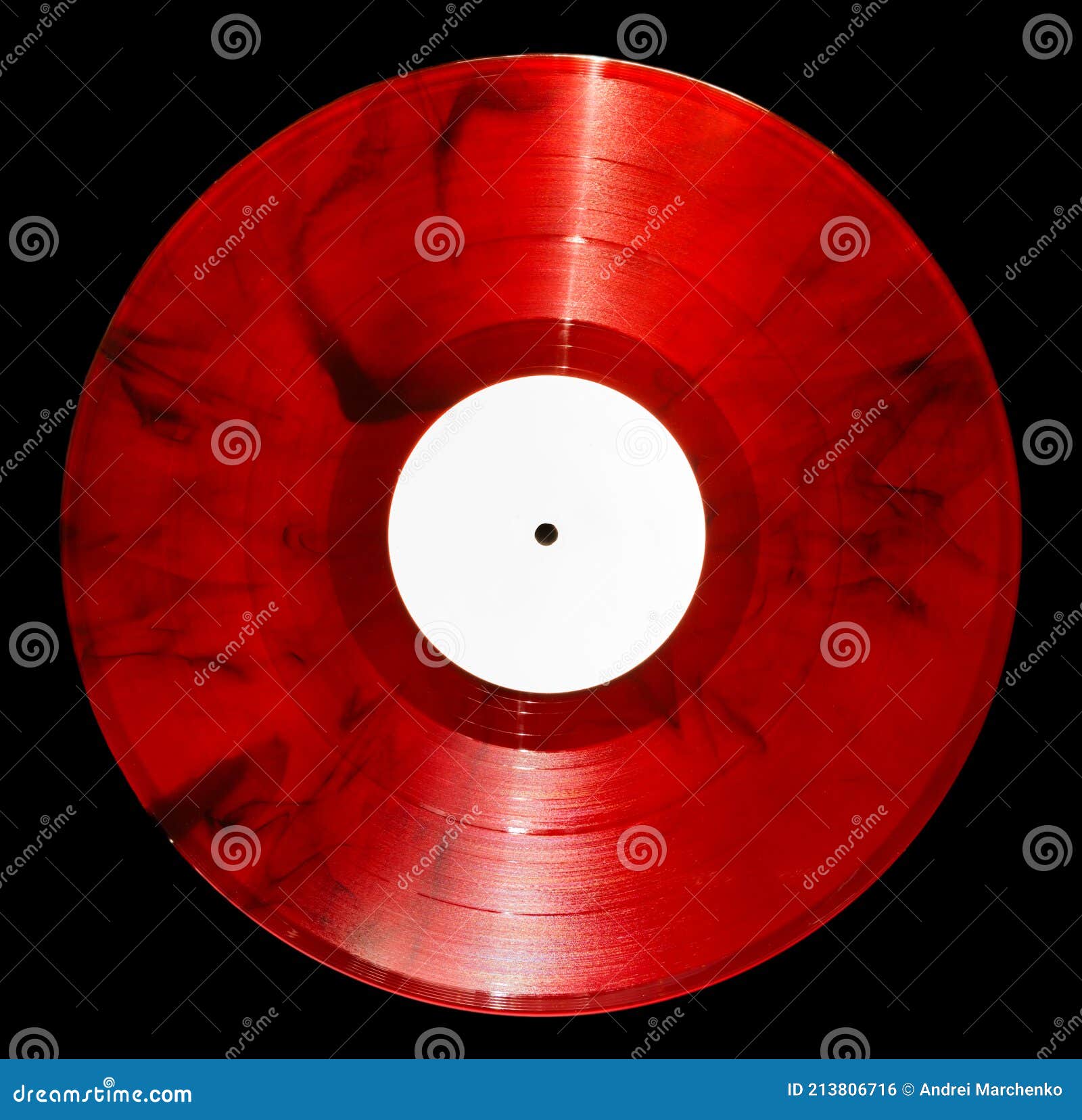 Vinyl Record of Red Color on a Black Background Close-up Stock Photo ...