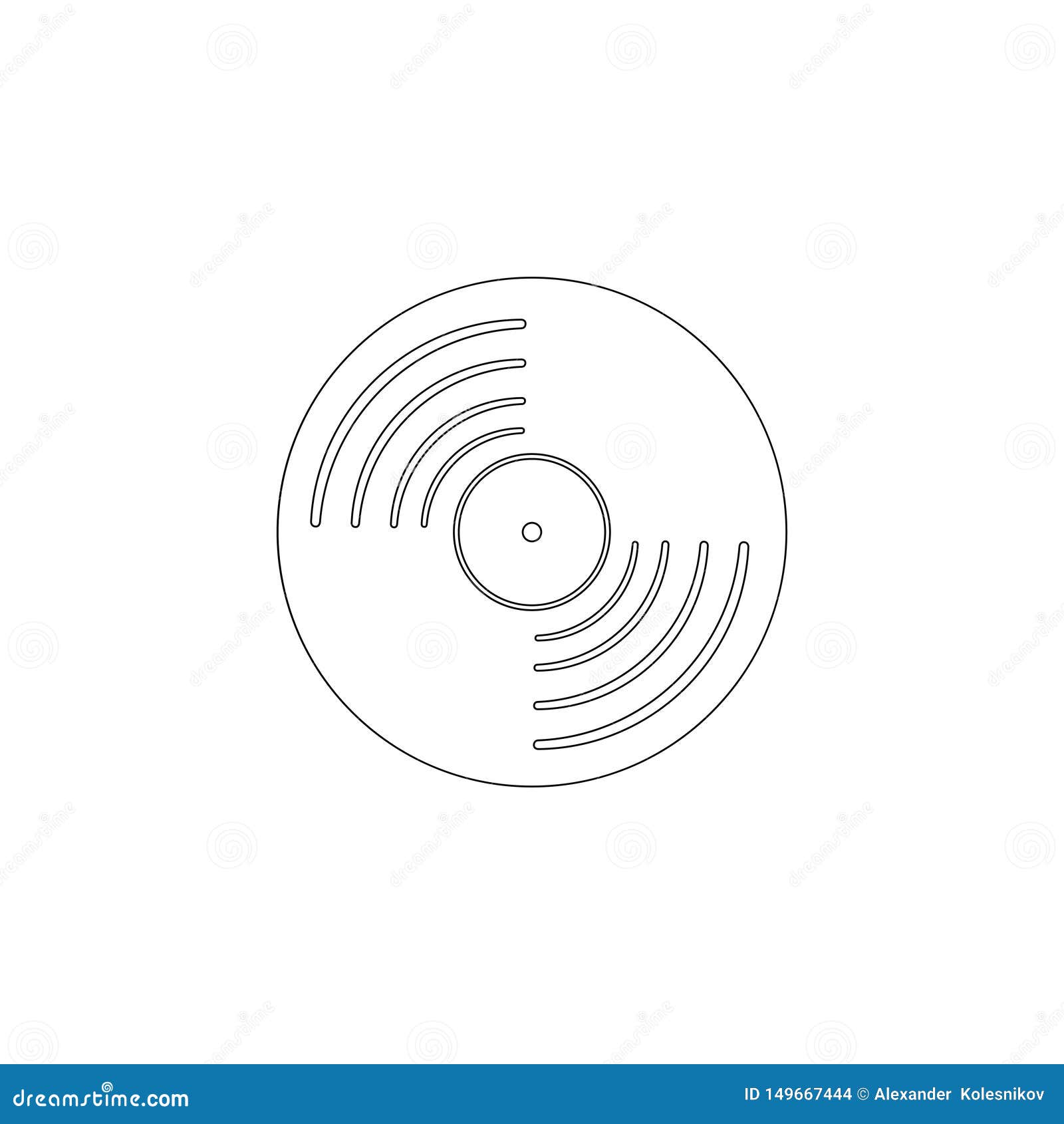 Vinyl Record. Flat Vector Icon Stock Vector - Illustration of audio ...