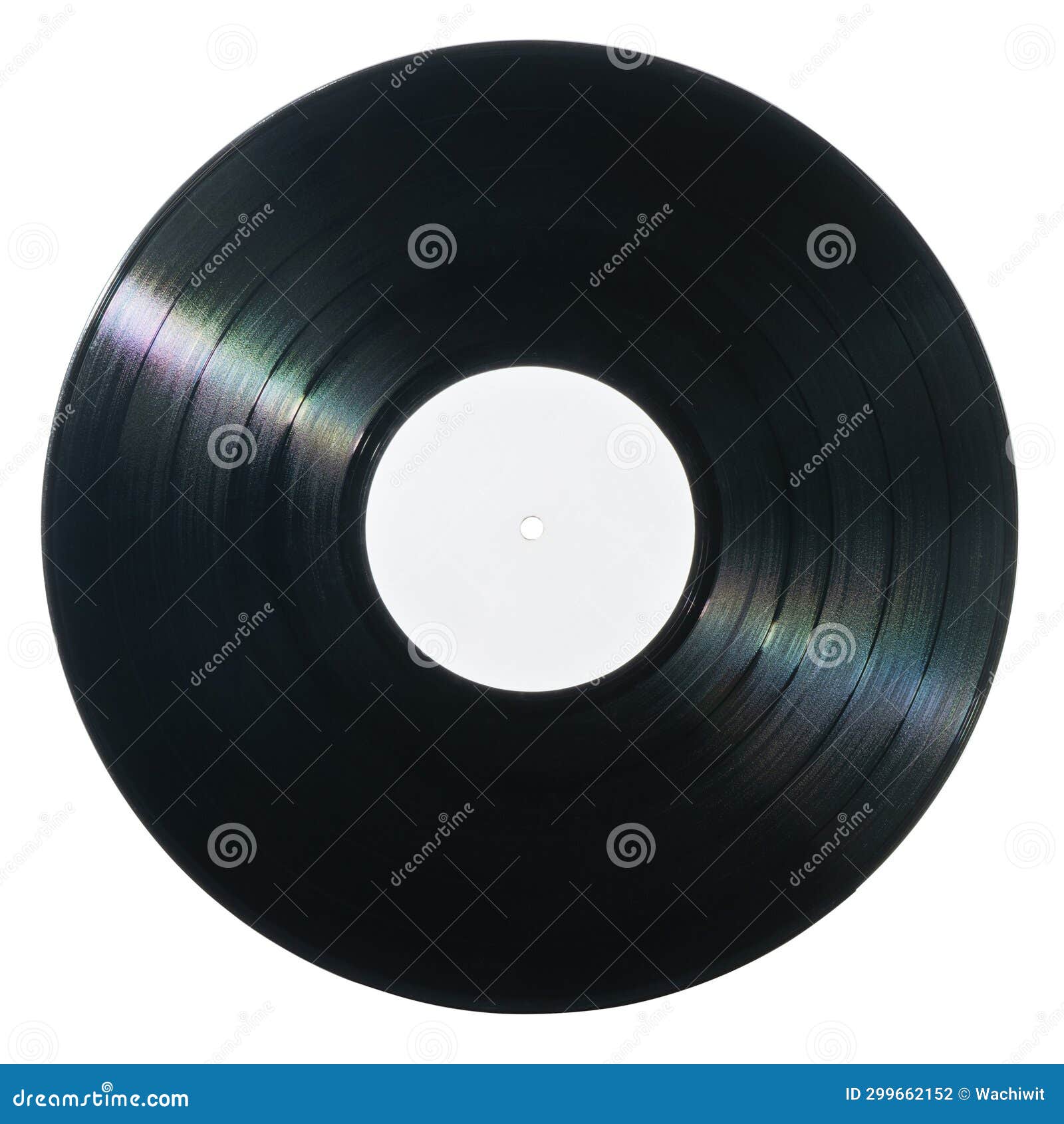 Vinyl Record on White Background with Clipping Path Stock Photo - Image ...