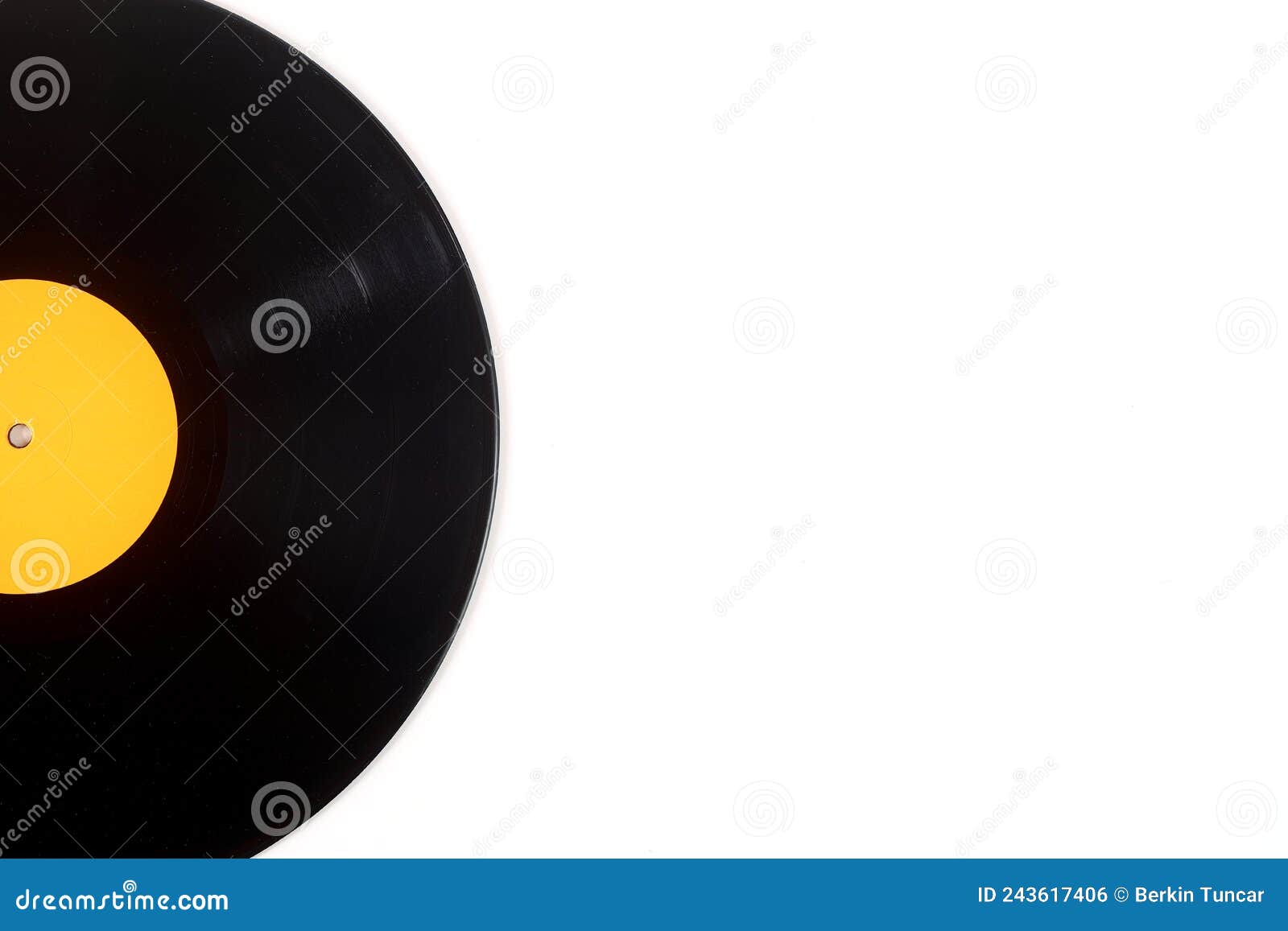 Vinyl Record on a White Background. Retro Style. Top View. Copy Space ...